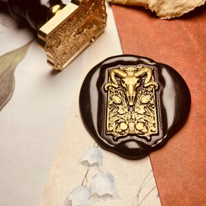 3D Demon Head and Roses Wax Stamp, 3D Embossed Wax Seal Stamp, 3D ...