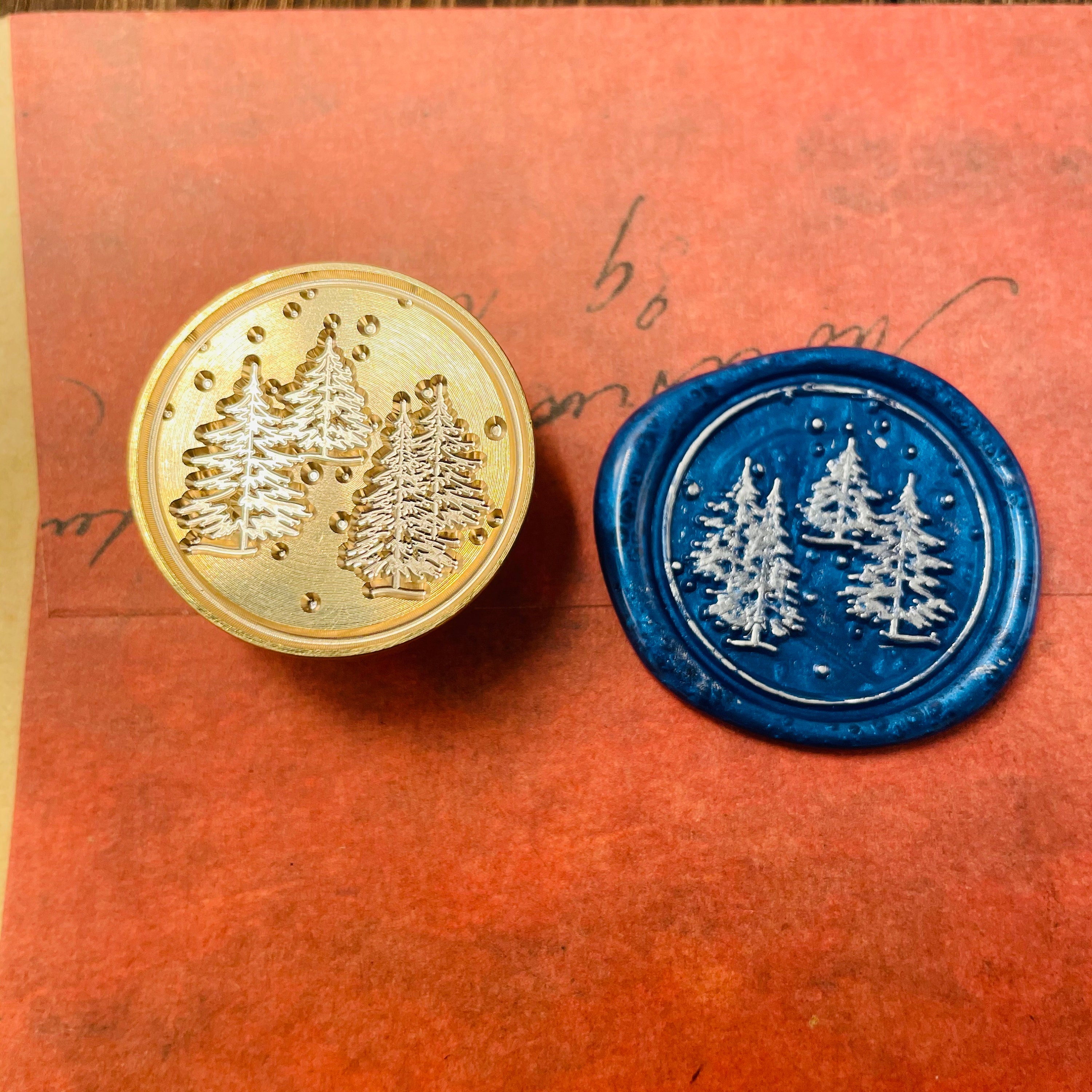 Winter Trees Wax Stamp, Wax Seal Stamp, Retro Stamps With Handle, Wax ...