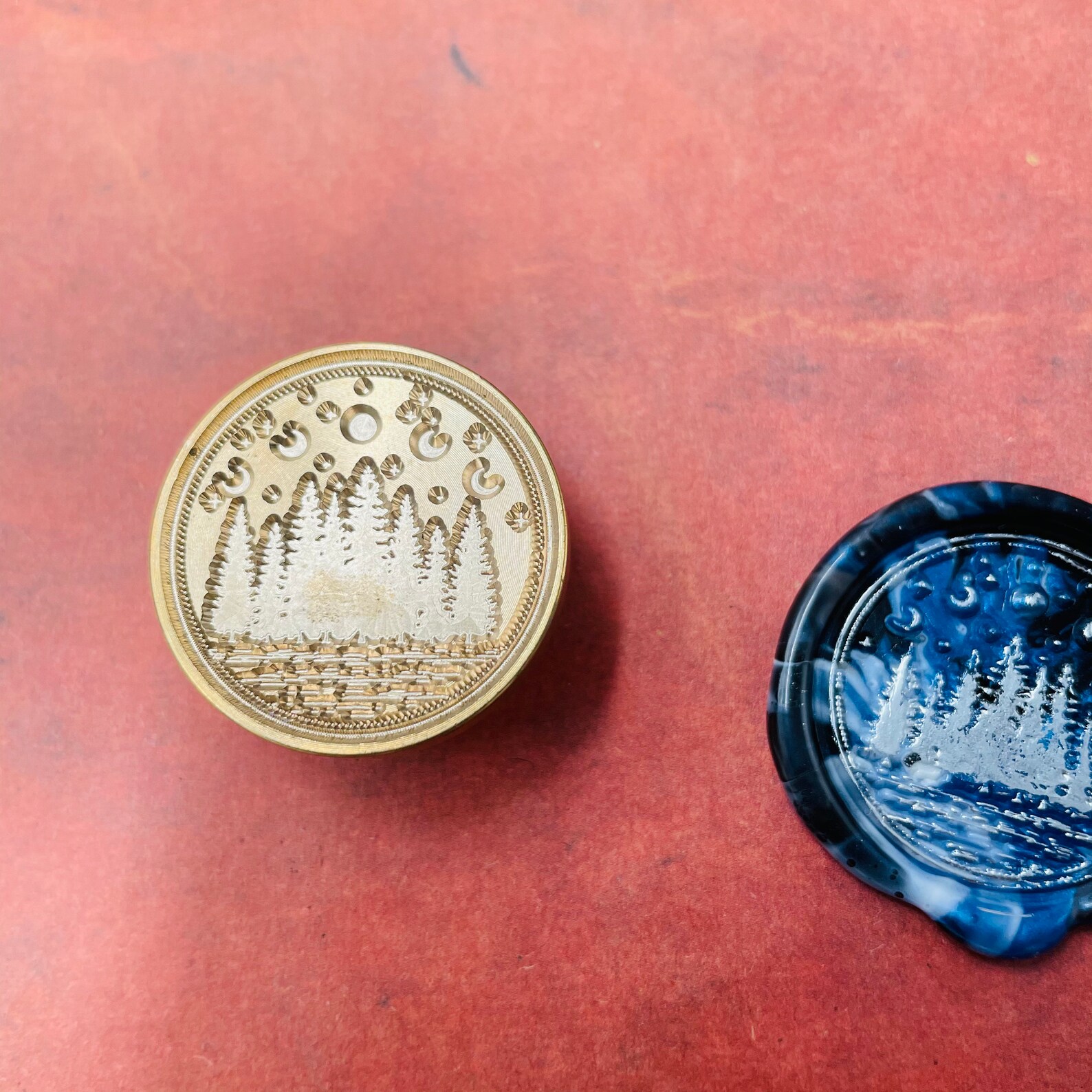 Winter Forest Wax Stamp, Wax Seal Stamp , Retro Stamps With Handle, Wax ...