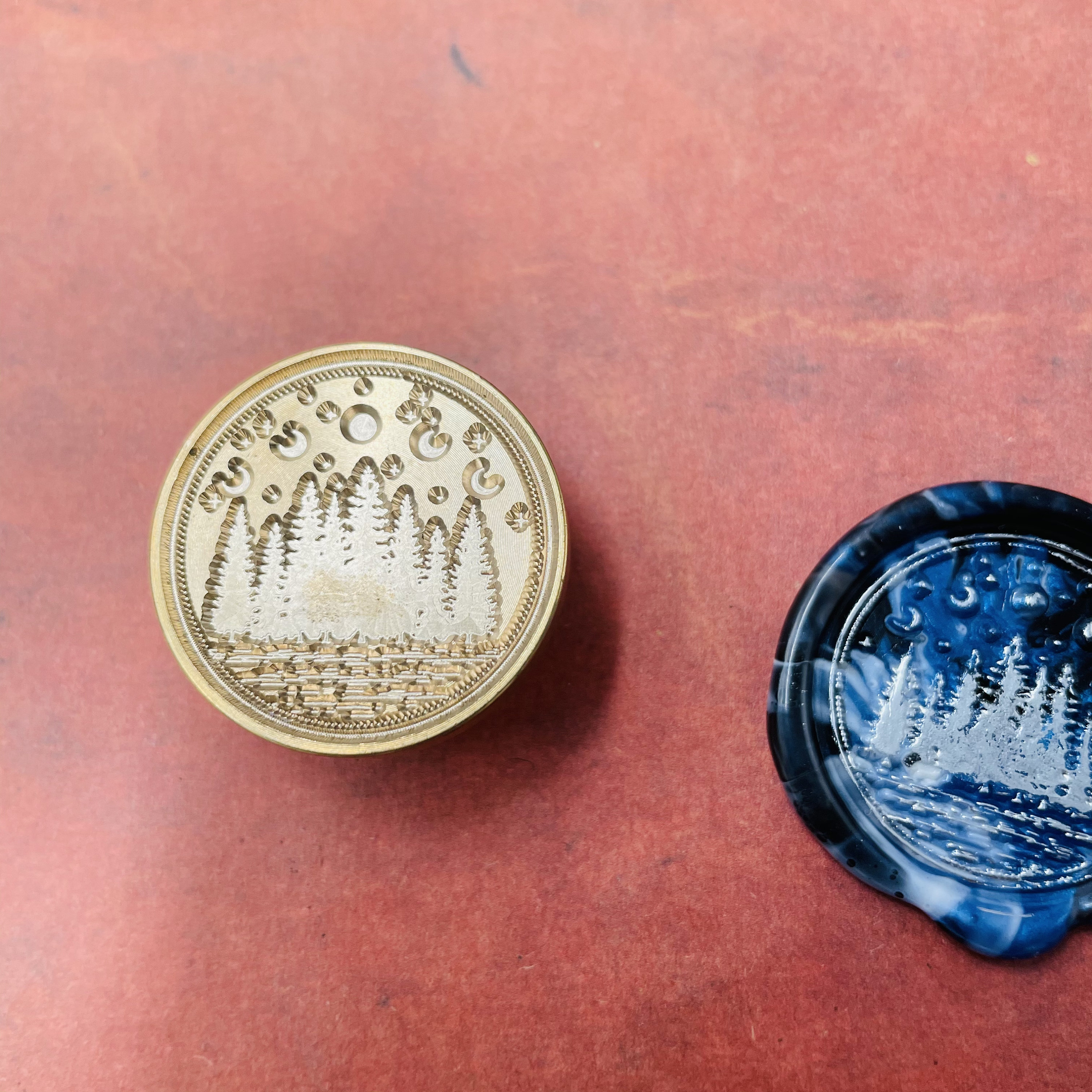 Winter Forest Wax Stamp Wax Seal Stamp Retro Stamps With | Etsy