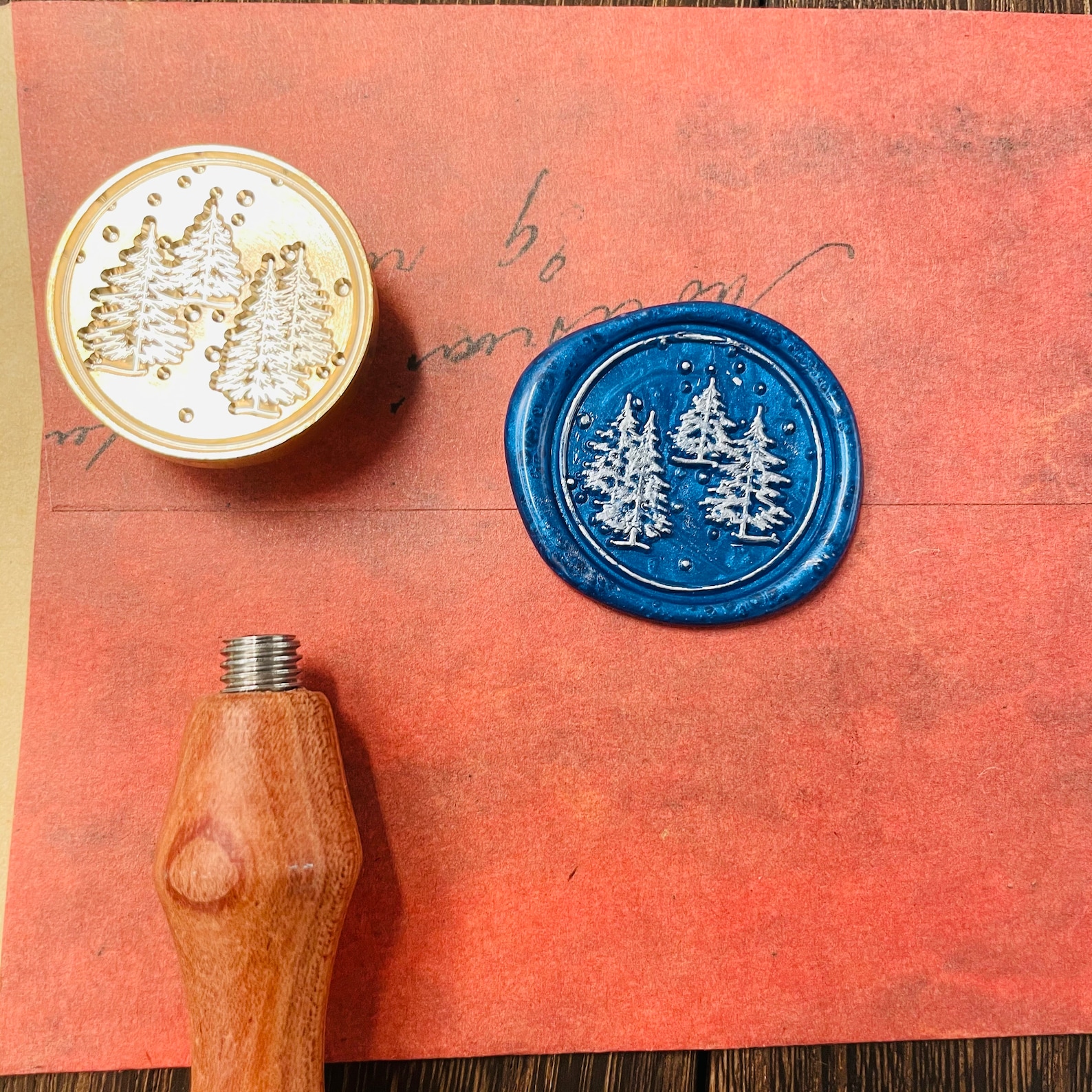 Winter Trees Wax Stamp Wax Seal Stamp Retro Stamps With - Etsy