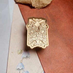 3D Demon Head and Roses Wax Stamp, 3D Embossed Wax Seal Stamp, 3D ...