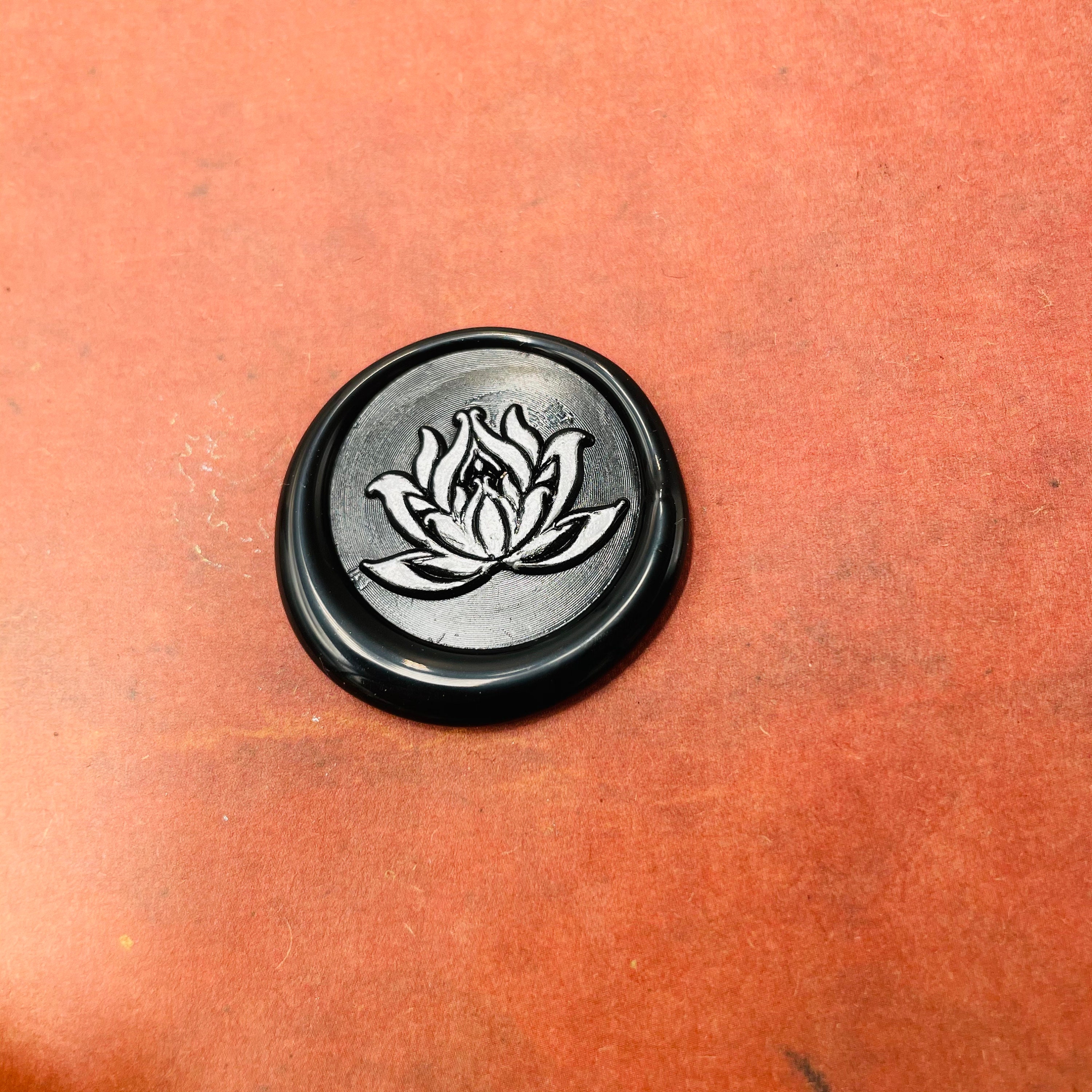 Lotus Flower Stamp Head With Wood Handle Stamp Sealing Wax - Etsy