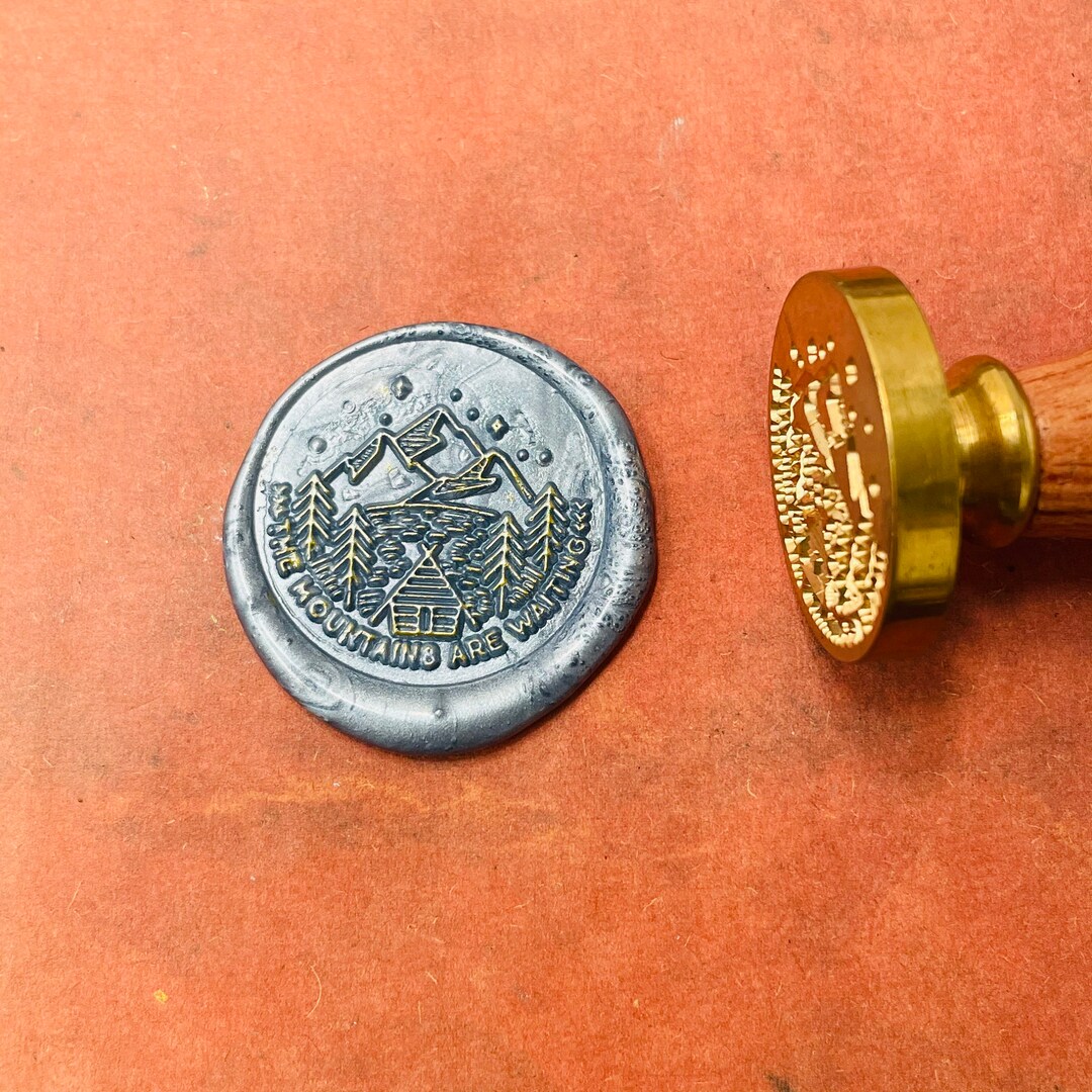 Forest Cabin Wax Stamp, Wax Seal Stamp, Retro Stamps With Handle, Wax ...