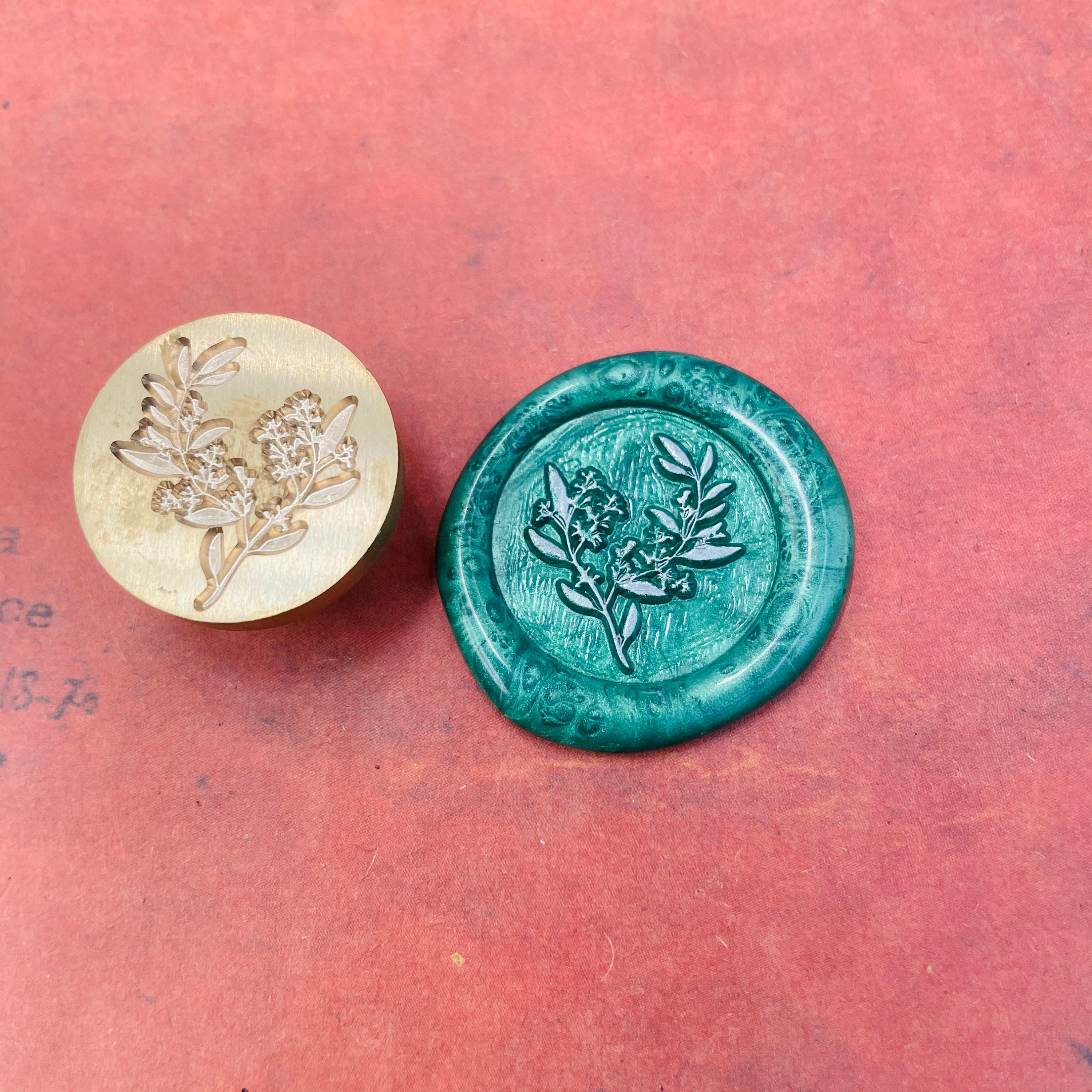 Green Plants Wax Stamp, Wax Seal Stamp , Retro Stamps With Handle, Wax ...