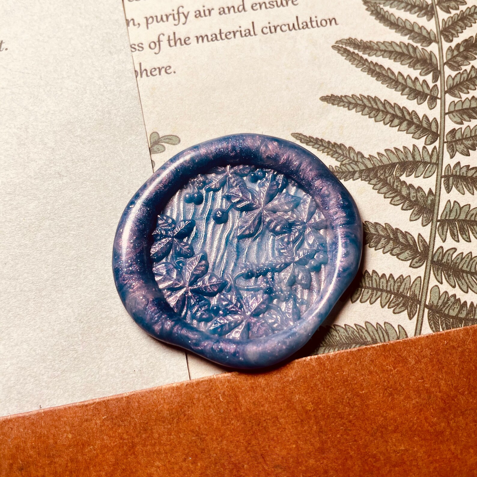 3D Chestnut Leaves Wax Stamp, Embossed Wax Seal Stamp, Stamp With ...