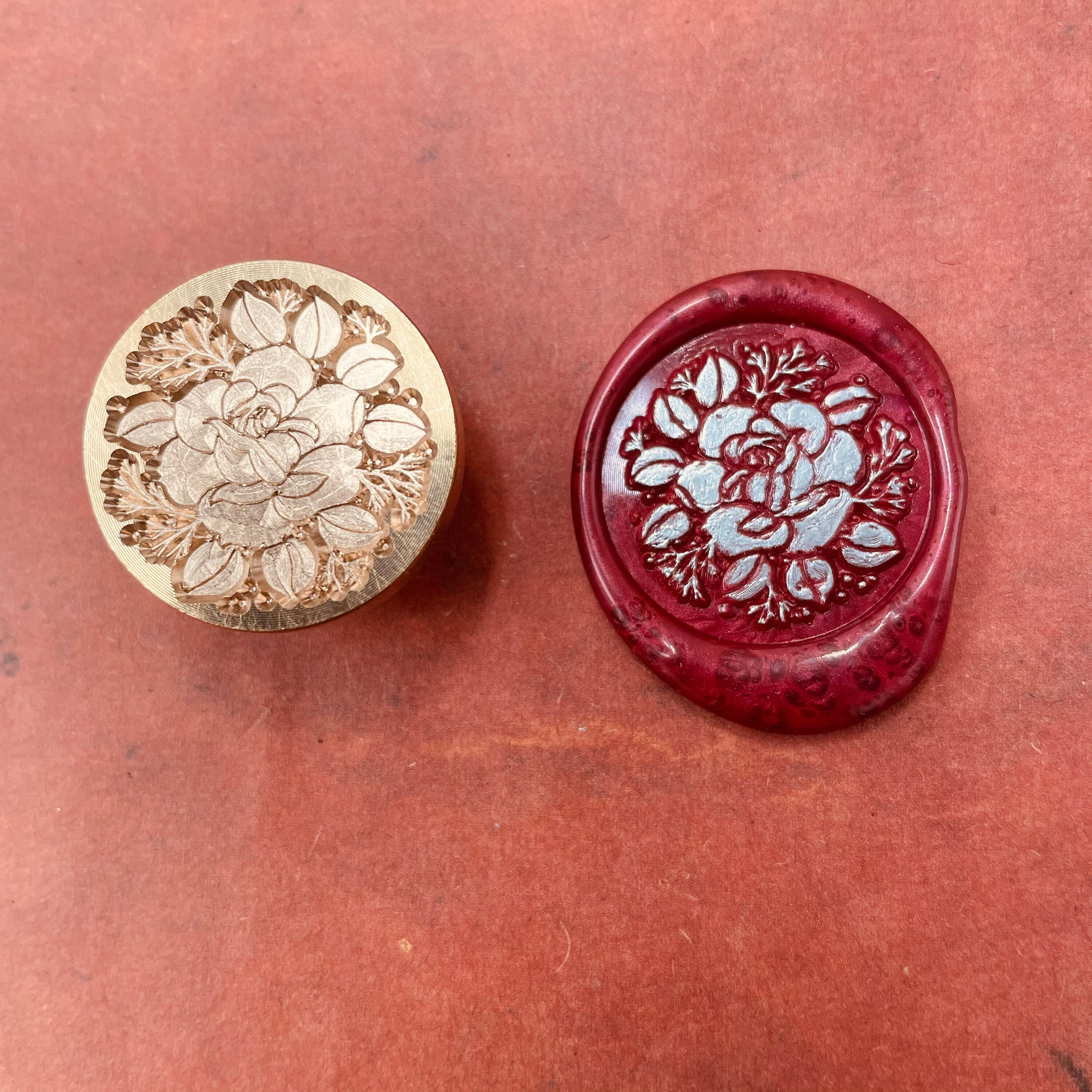 Rose Flower Wax Stamp Wax Seal Stamp Retro Stamps With - Etsy