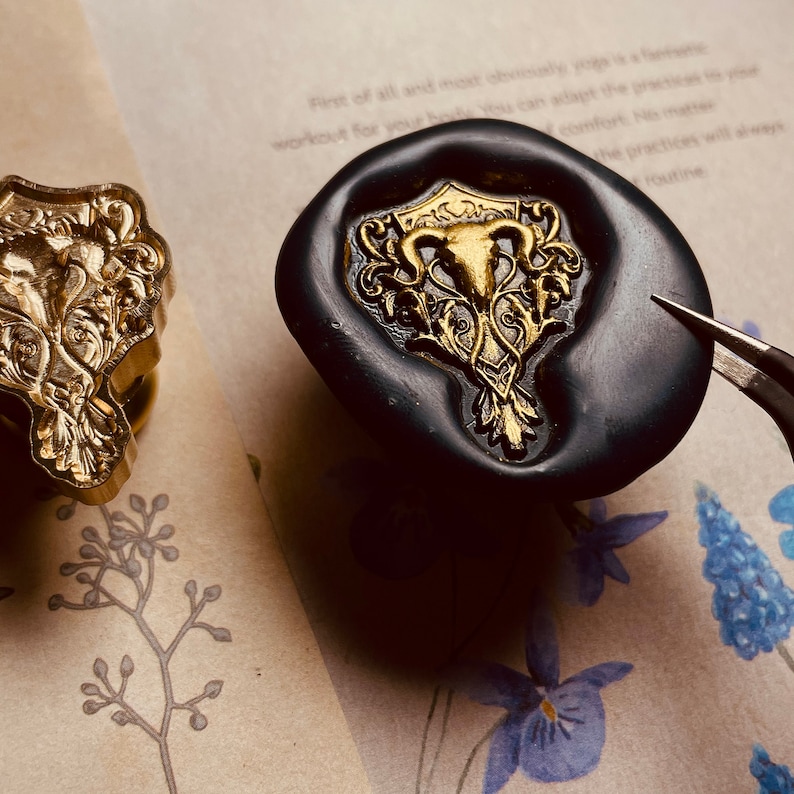 Demon Wax Seal Stamp 3D Embossed Wax Stamp Dark Magic Wax - Etsy