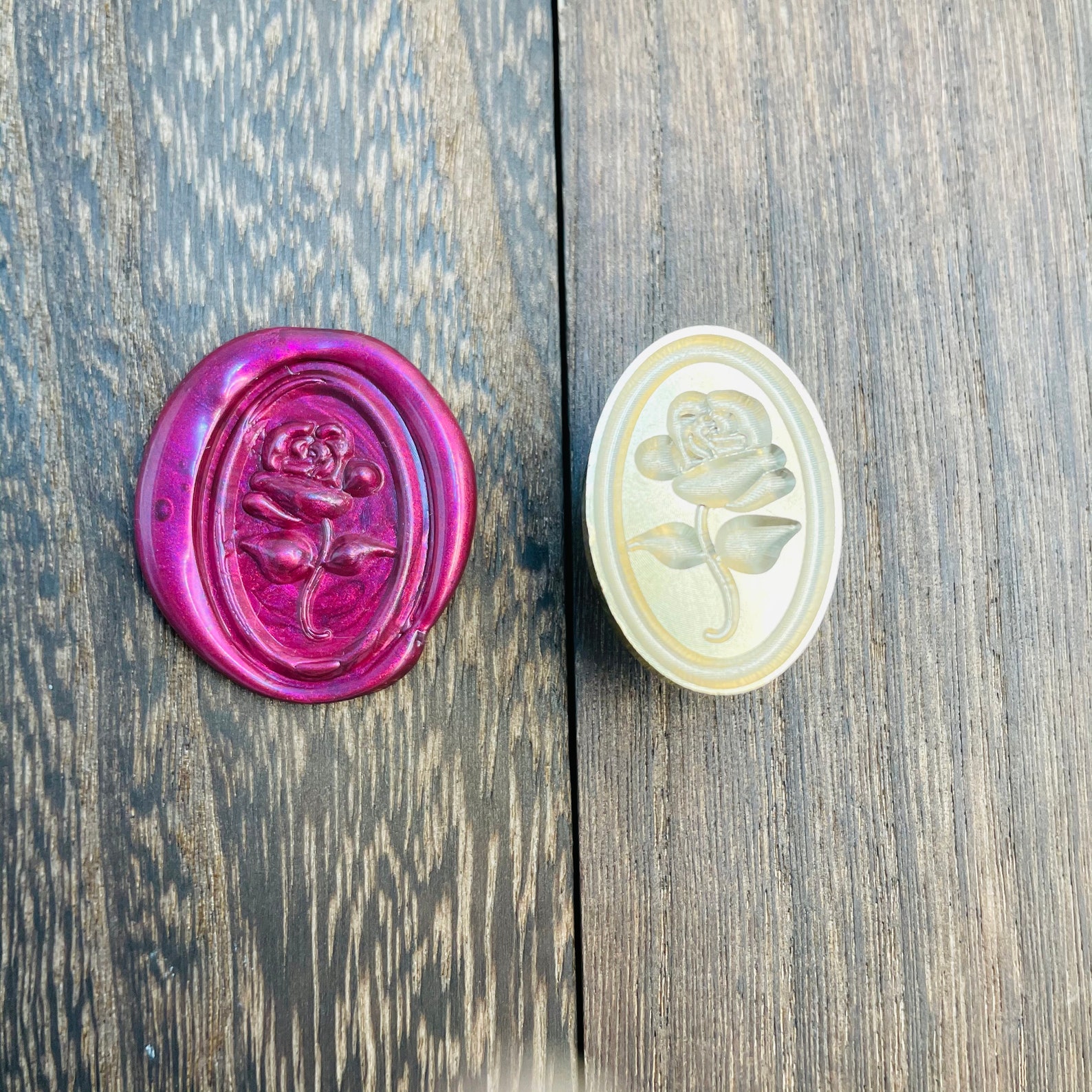 3D Rose Wax Stamp Embossed Wax Seal Stamp Retro Stamp With - Etsy