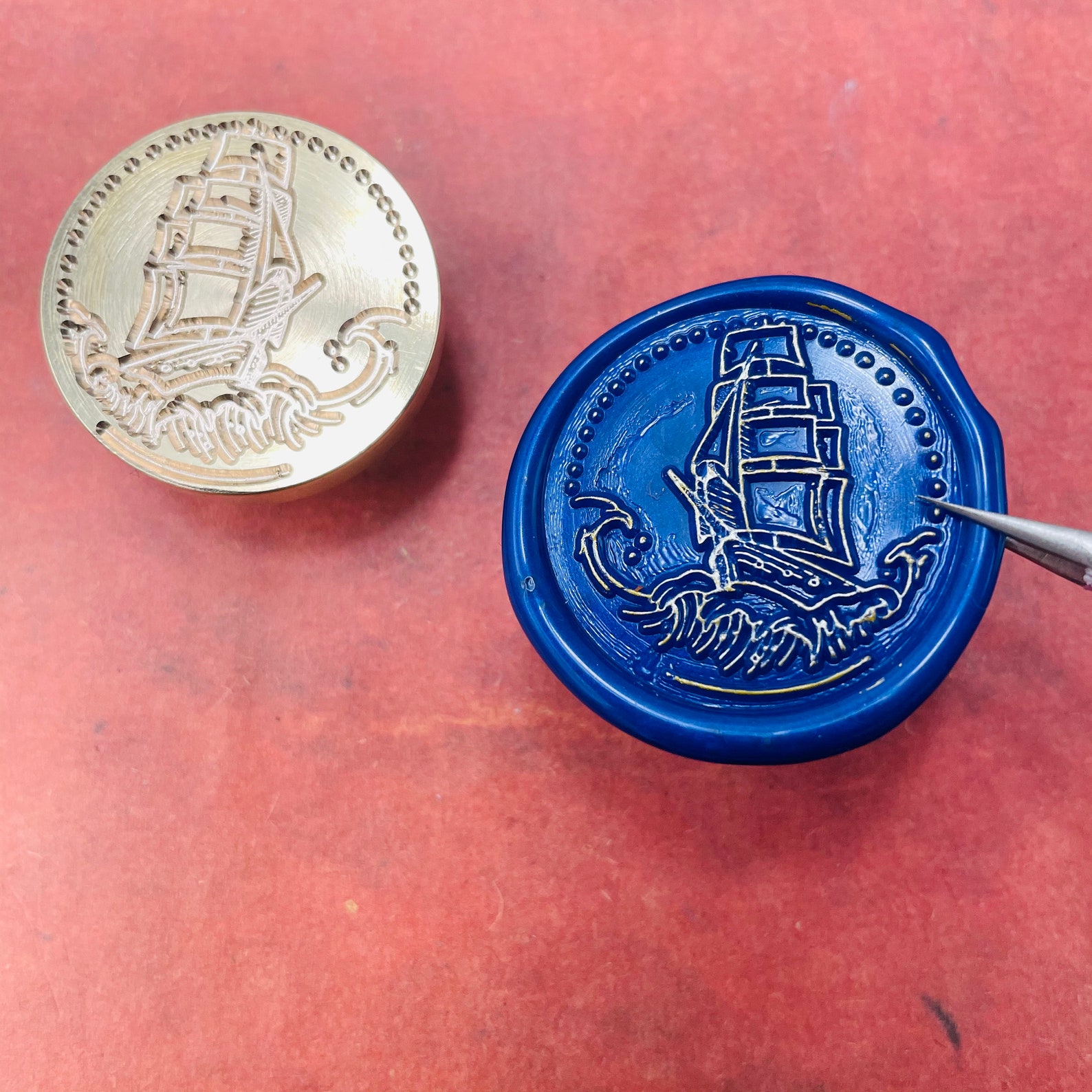 Sail Boat Wax Stamp, Boat Wax Seal Stamp , Retro Stamps With Handle ...