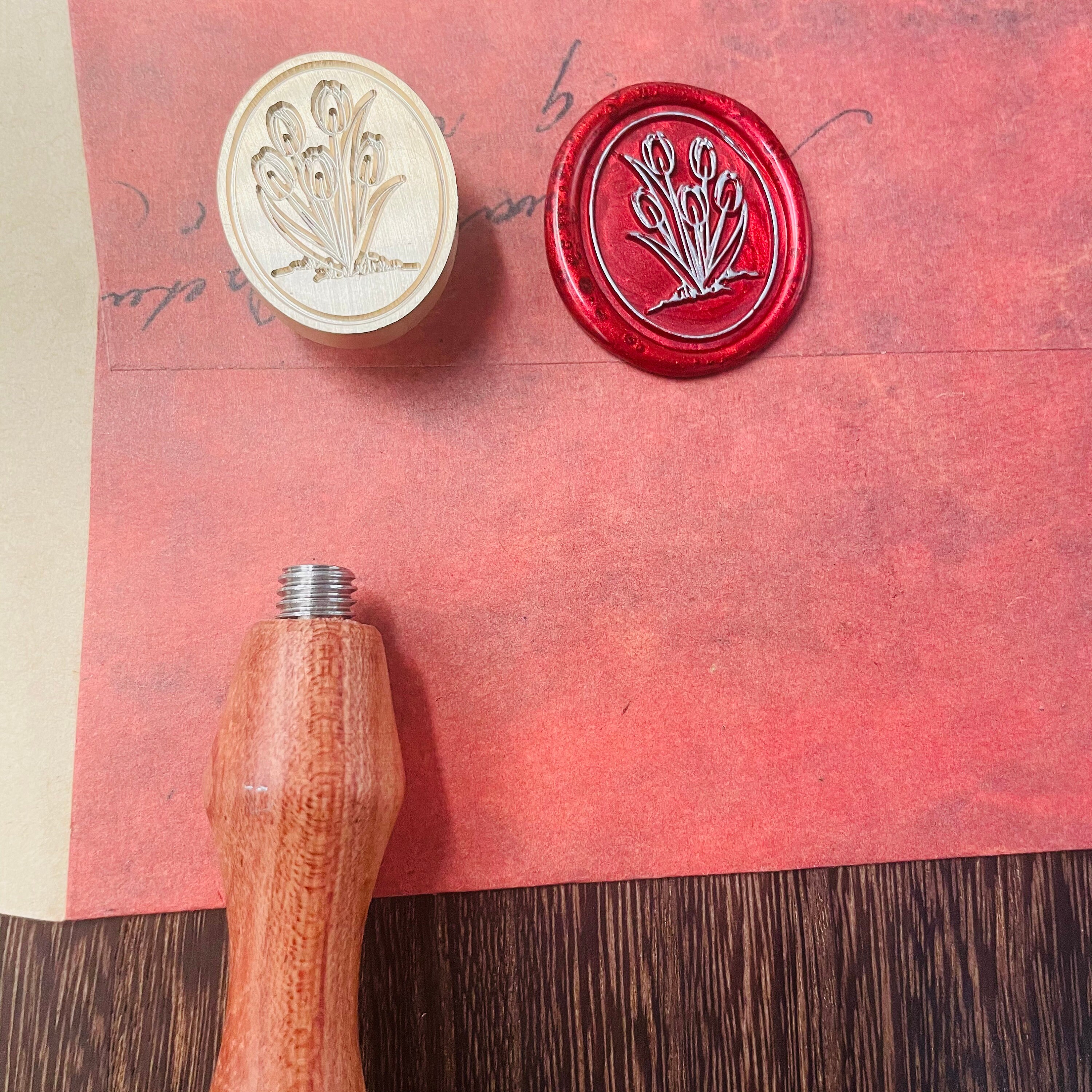 Tulip Wax Stamp, Wax Seal Stamp, Retro Stamps With Handle, Wax Seal ...