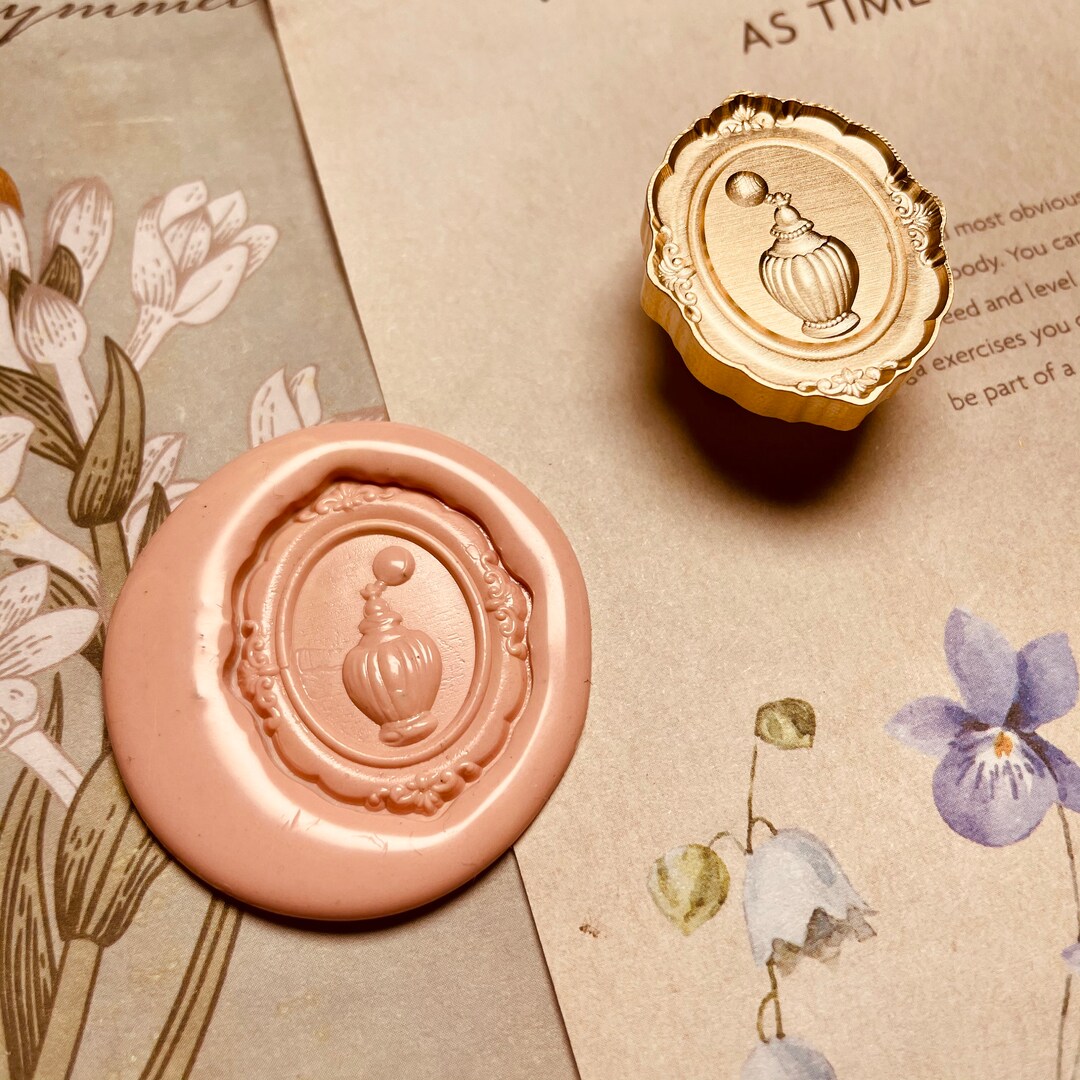 3D Perfume Bottle Wax Stamp, Embossed Wax Seal Stamp, Retro Seal Stamps ...