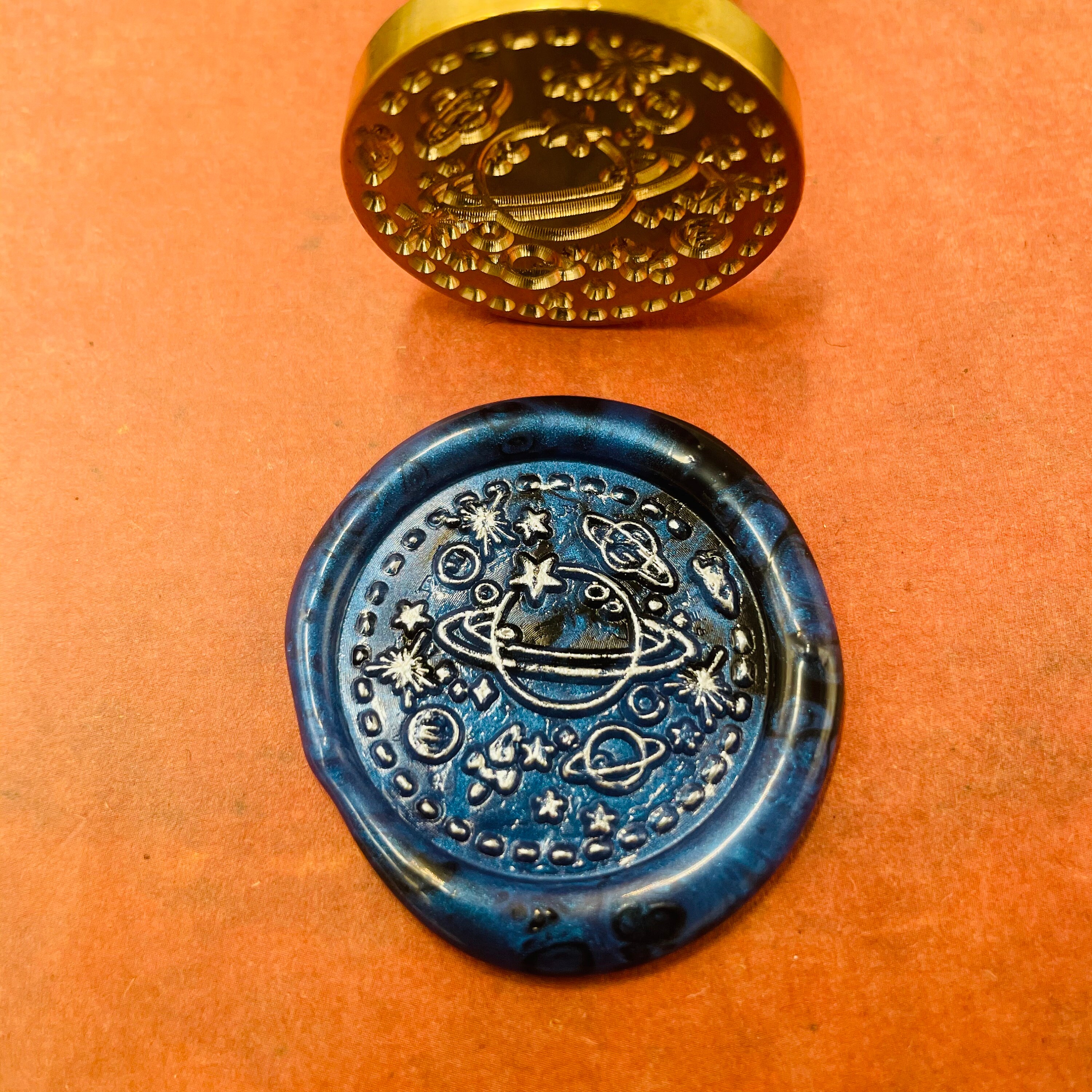 Planet Wax Stamp Wax Seal Stamp Retro Stamps With Handle - Etsy