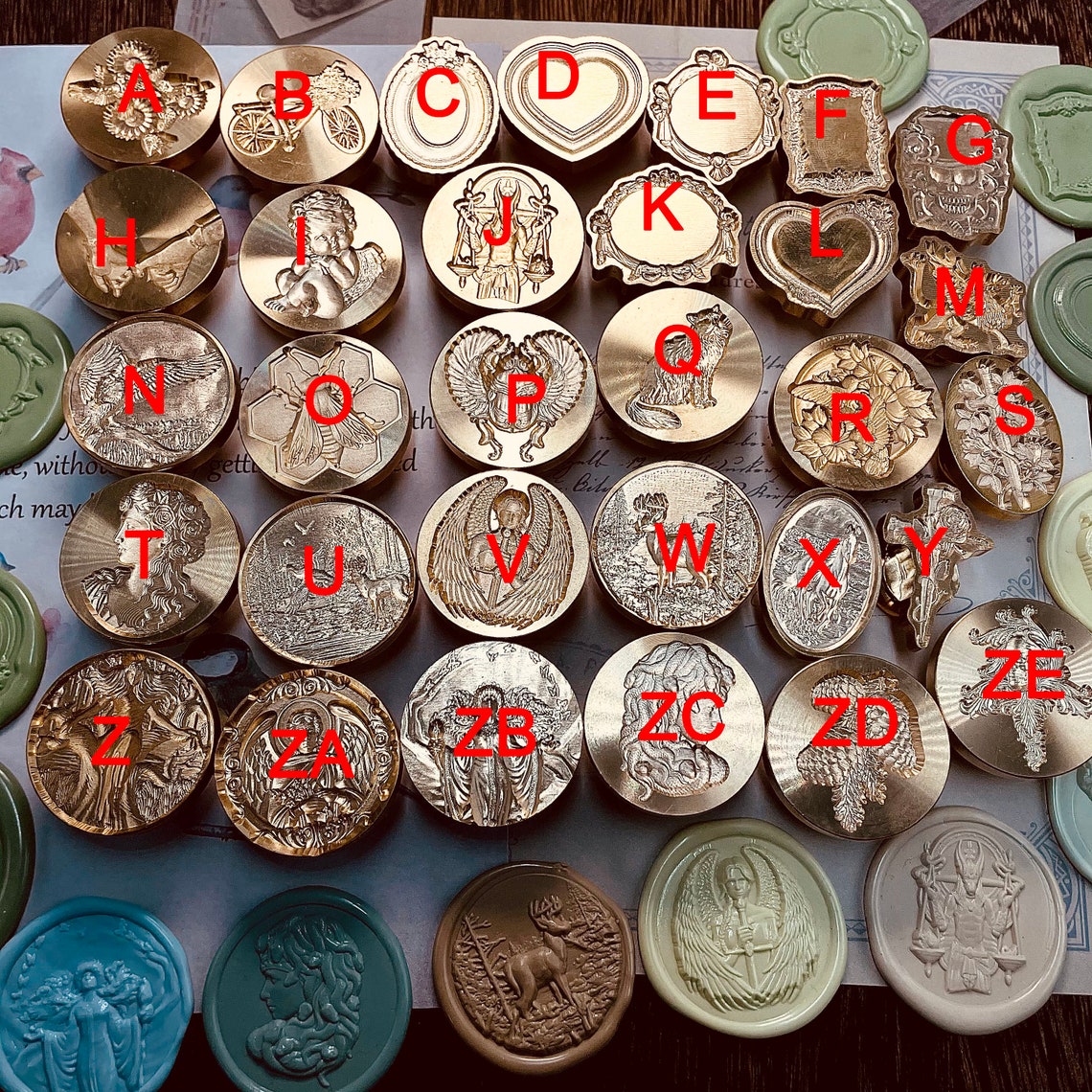 3D Embossed Wax Stamp Wax Seal Stamp Kits Retro Stamps With - Etsy