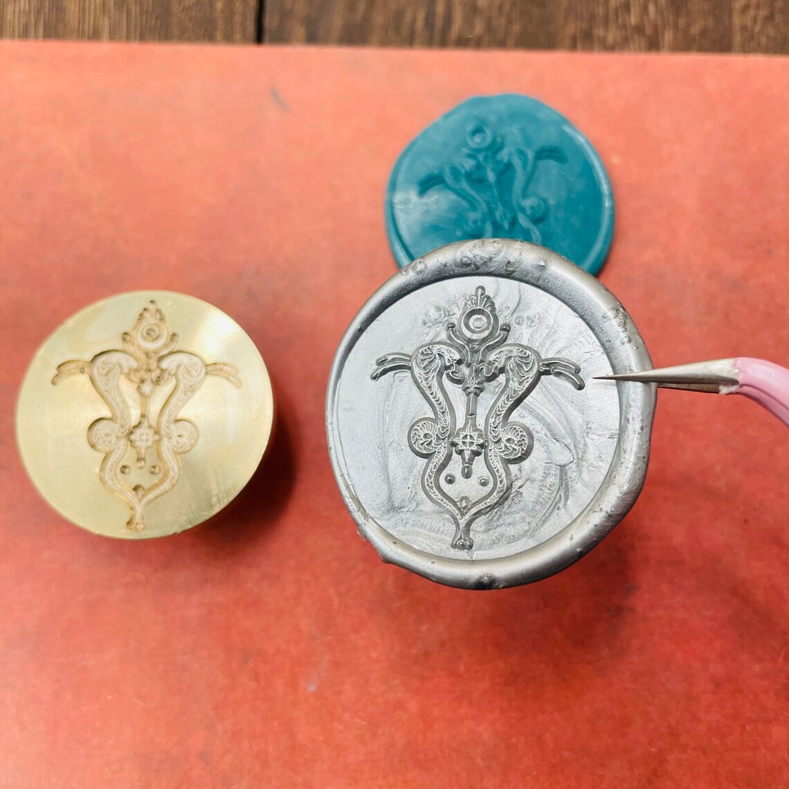 Double Snake Wax Stamp, Wax Seal Stamp , Retro Stamps With Handle, Wax ...