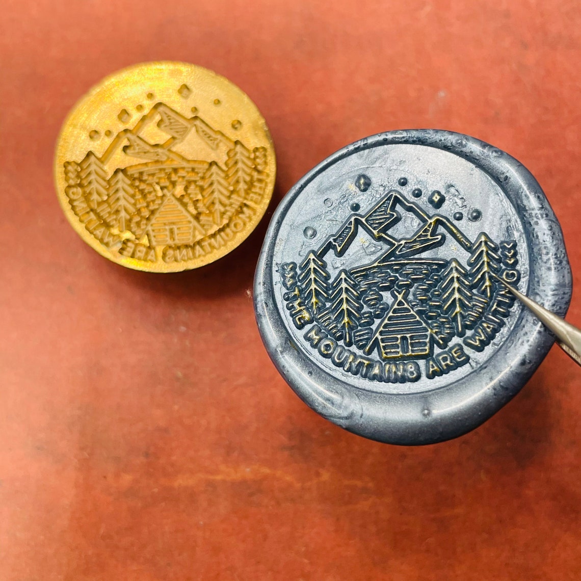 Forest Cabin Wax Stamp, Wax Seal Stamp, Retro Stamps With Handle, Wax ...