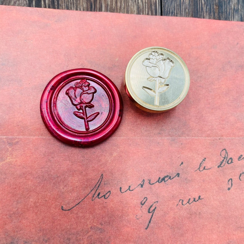 Roses Wax Stamp , Wax Seal Stamp , Retro Stamps With Handle, Wax Seal ...