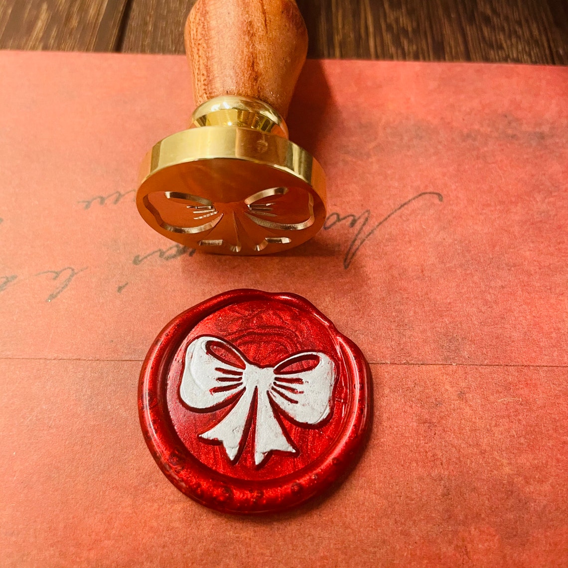 Bow-knot Wax Stamp Wax Seal Stamp Retro Stamps With Handle - Etsy