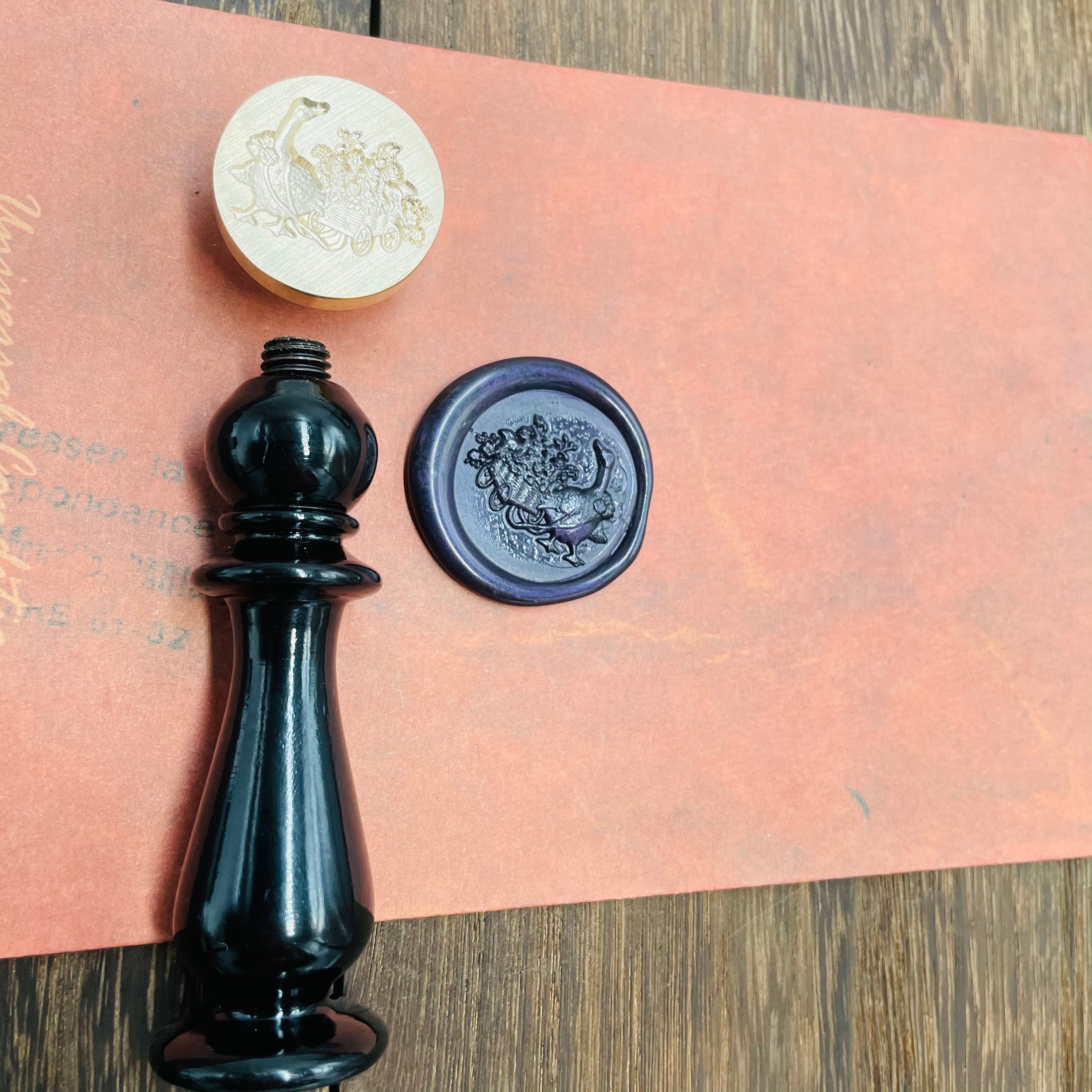 3D Garden Duck Wax Stamp, Embossed Wax Seal Stamp, Stamp With Handle ...