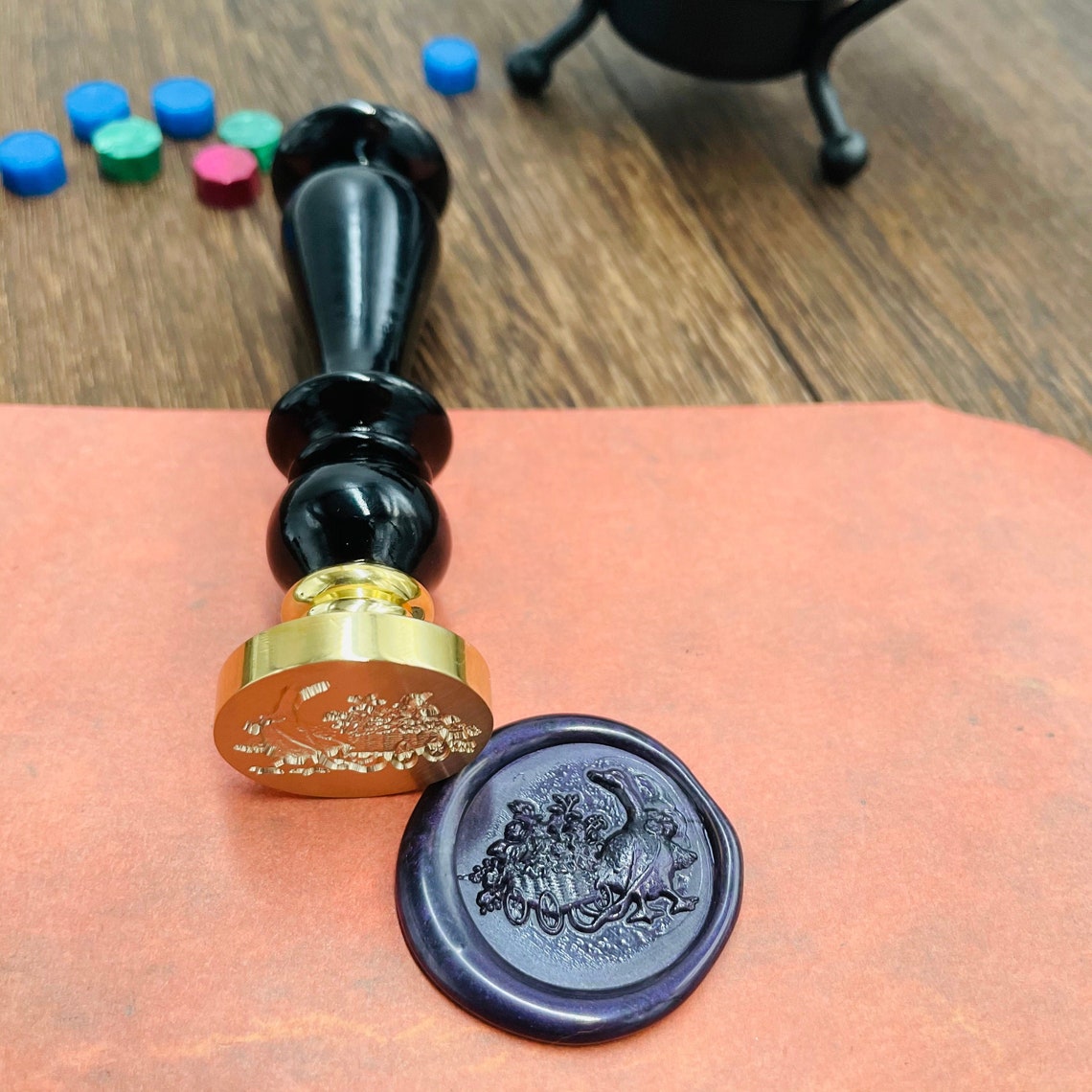 3D Garden Duck Wax Stamp, Embossed Wax Seal Stamp, Stamp With Handle ...