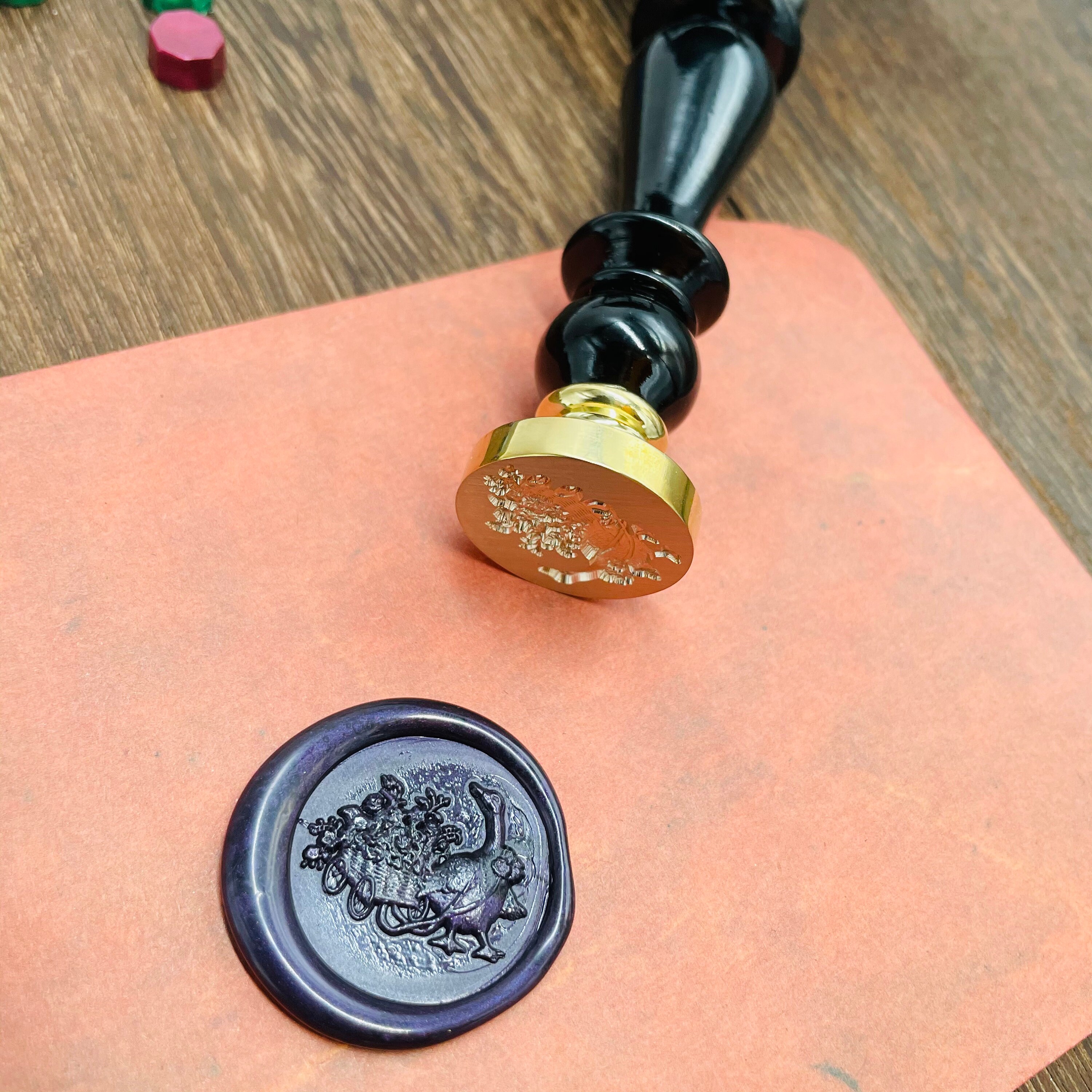 3D Garden Duck Wax Stamp, Embossed Wax Seal Stamp, Stamp With Handle ...