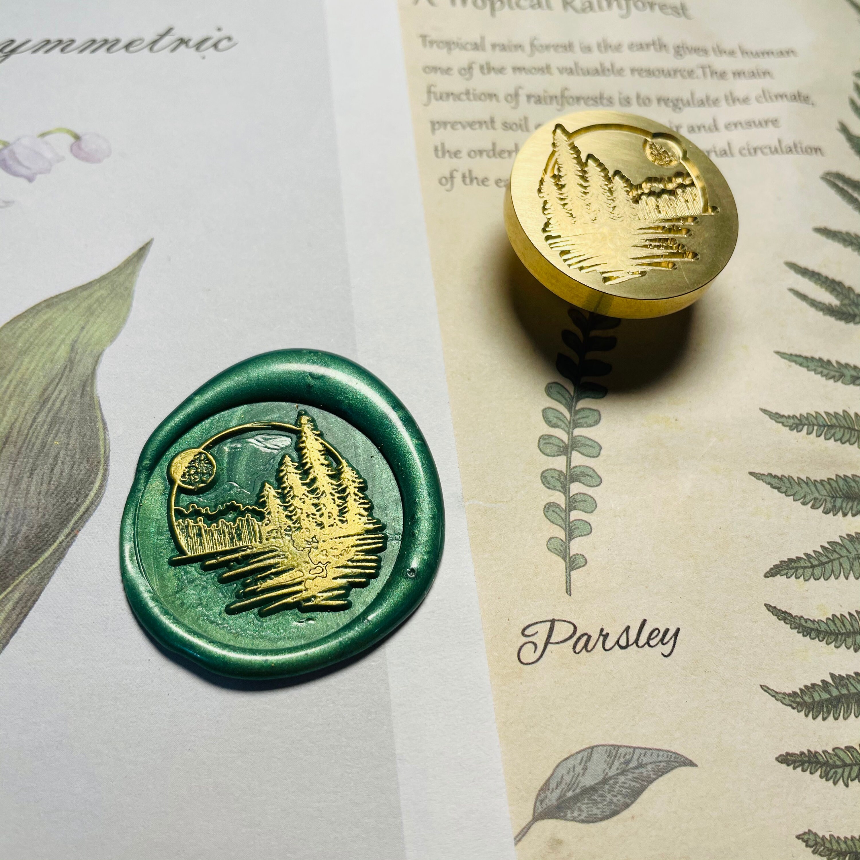 Tree Shadow Wax Seal Stamp, Wax Seal Stamp, Sealing Wax Stamp, Wax ...
