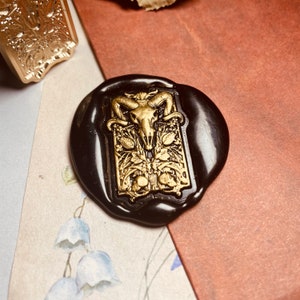 3D Demon Head and Roses Wax Stamp, 3D Embossed Wax Seal Stamp, 3D ...