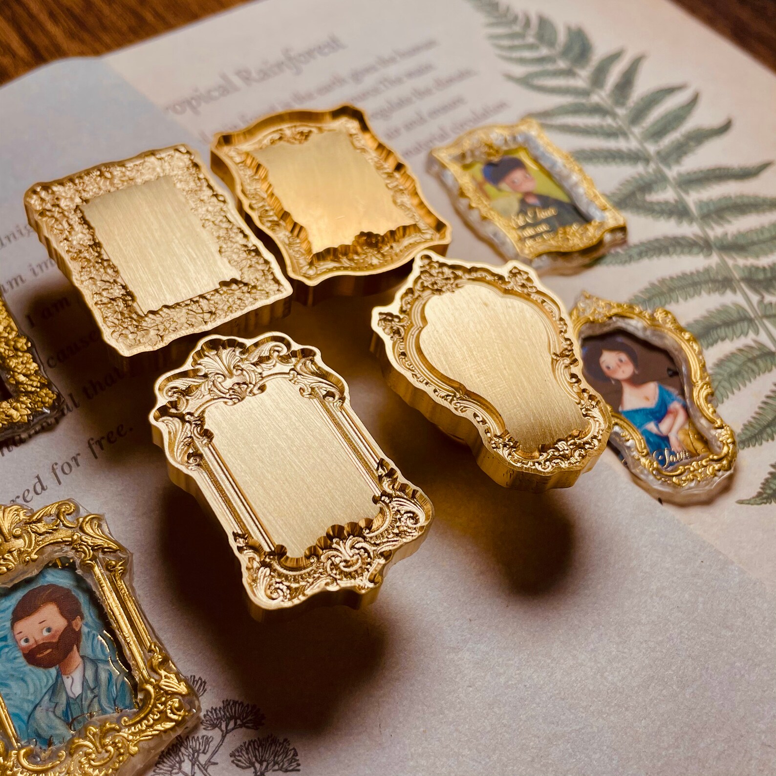 3D Frame Wax Stamp Embossed Wax Seal Stamp Frame Retro - Etsy