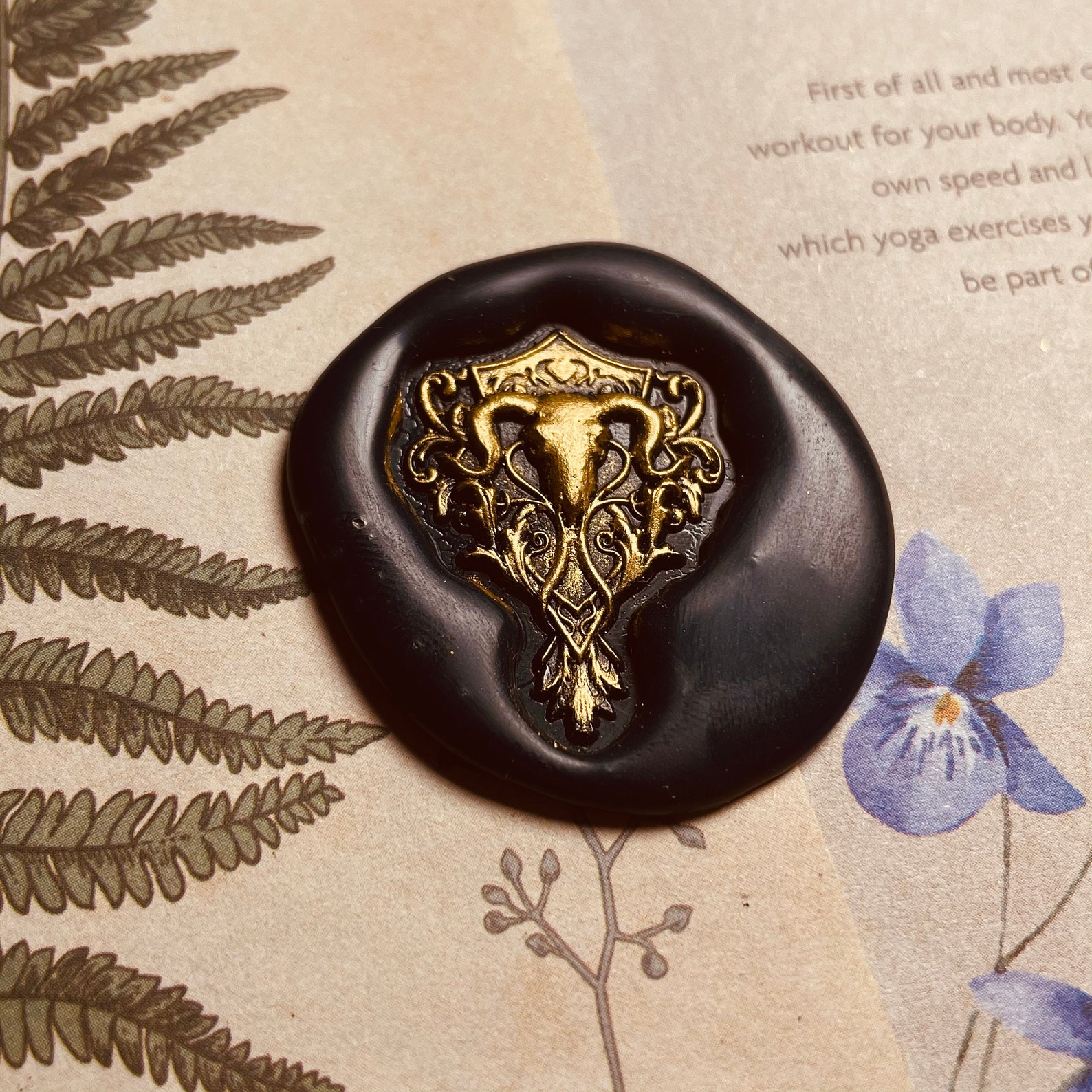 Demon Wax Seal Stamp 3D Embossed Wax Stamp Dark Magic Wax - Etsy