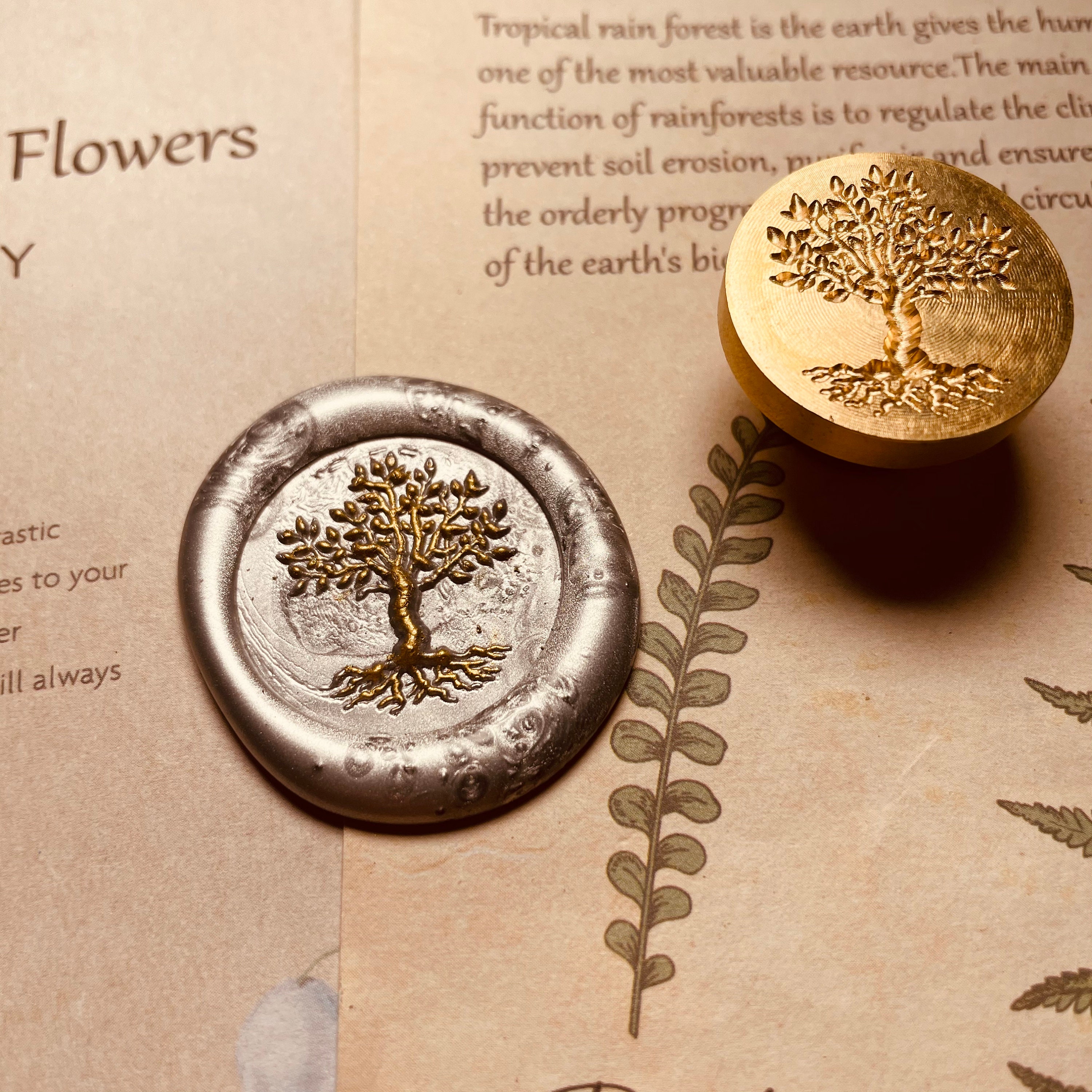 3D Tree Wax Stamp, Embossed Wax Seal Stamp, Retro Seal Stamps, Wax Seal ...