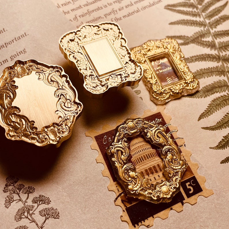 3D Frame Wax Stamp Embossed Wax Seal Stamp Frame Retro - Etsy
