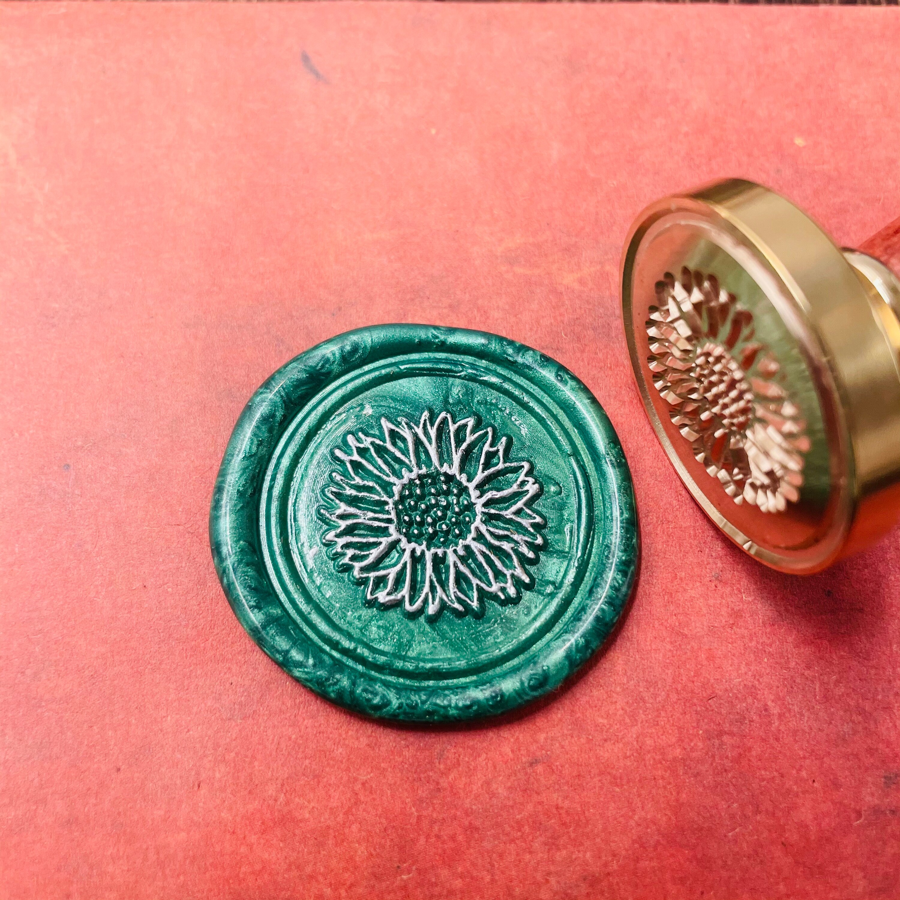Sello de cera de girasol sello de cera sello retro con | Etsy
