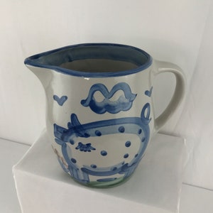 M.A. Hadley Pottery 7.25" Stoneware Pig Pitcher / Jug - Etsy