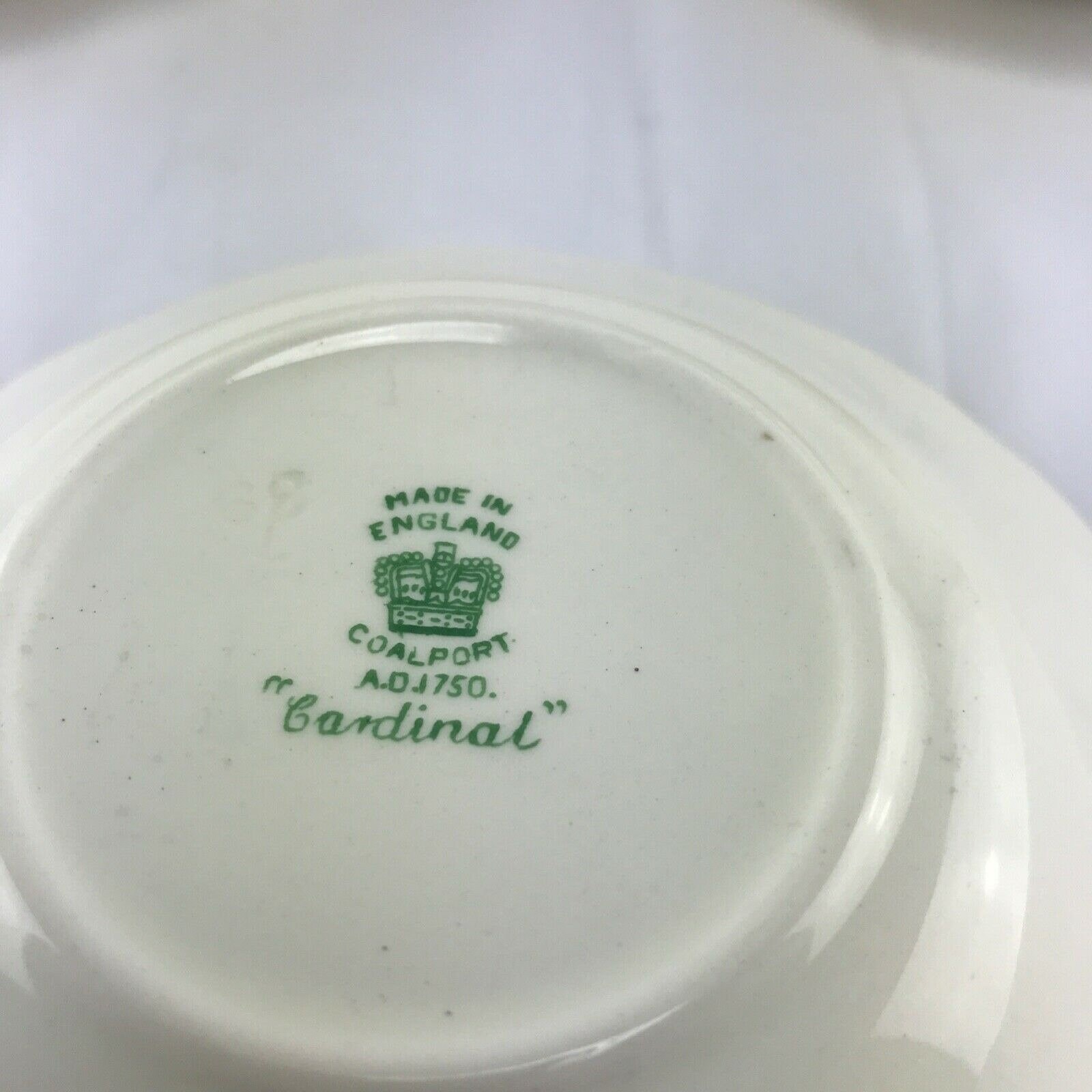 Vintage Coalport China in the Rare Cardinal Pattern 5 Dessert/fruit ...