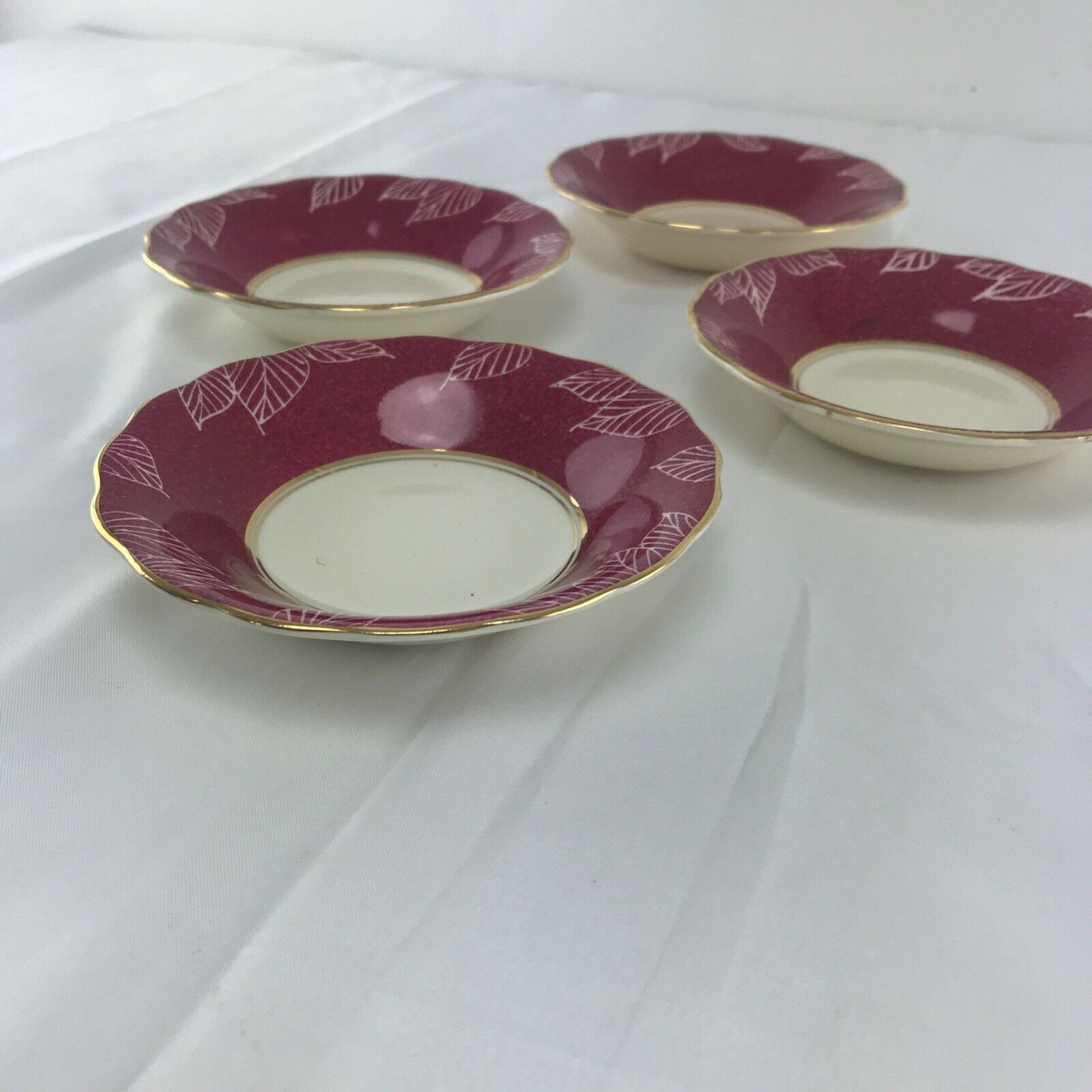 Vintage Coalport China in the Rare Cardinal Pattern 5 Dessert/fruit ...