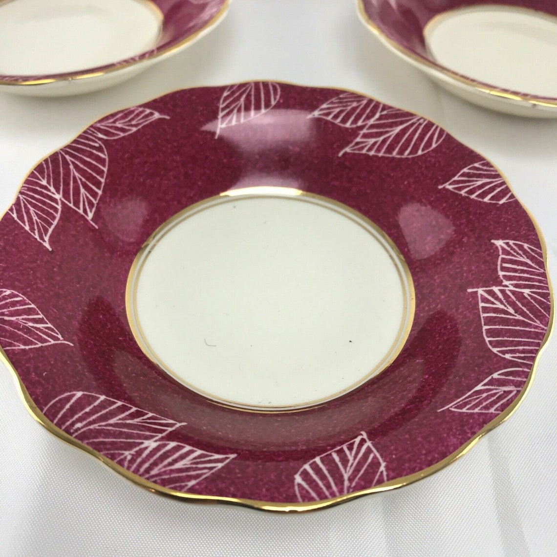 Vintage Coalport China in the Rare Cardinal Pattern 5 Dessert/fruit ...