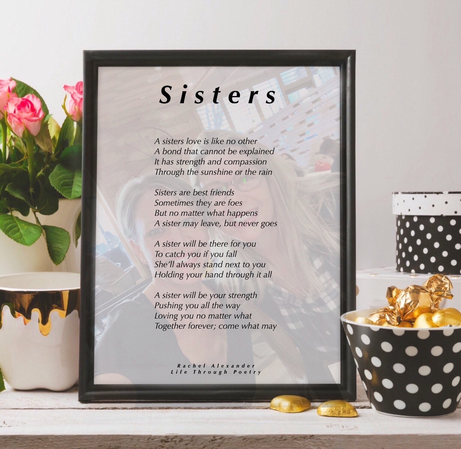 Sisters Poem, Sisters Wall Art, Sisters Gift, Sisters Wall Decor ...