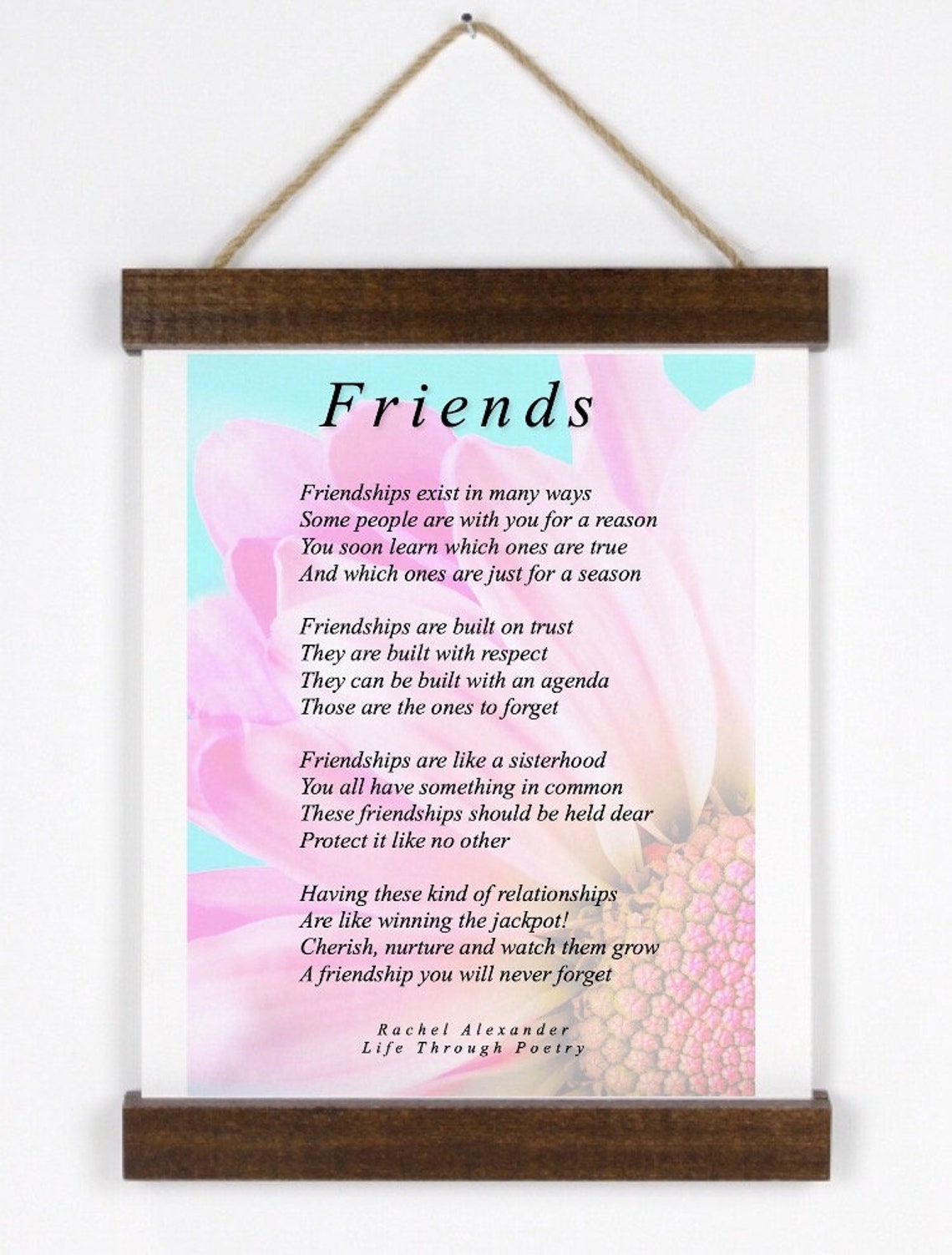 Best Friend Poem, Friendship Poem, Wall Art, BFF Gifts, Best Friend ...