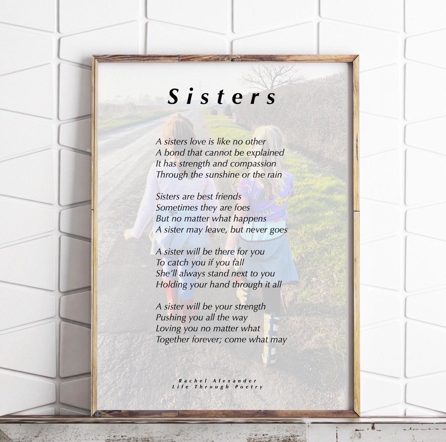Sisters Poem, Sisters Wall Art, Sisters Gift, Sisters Wall Decor ...
