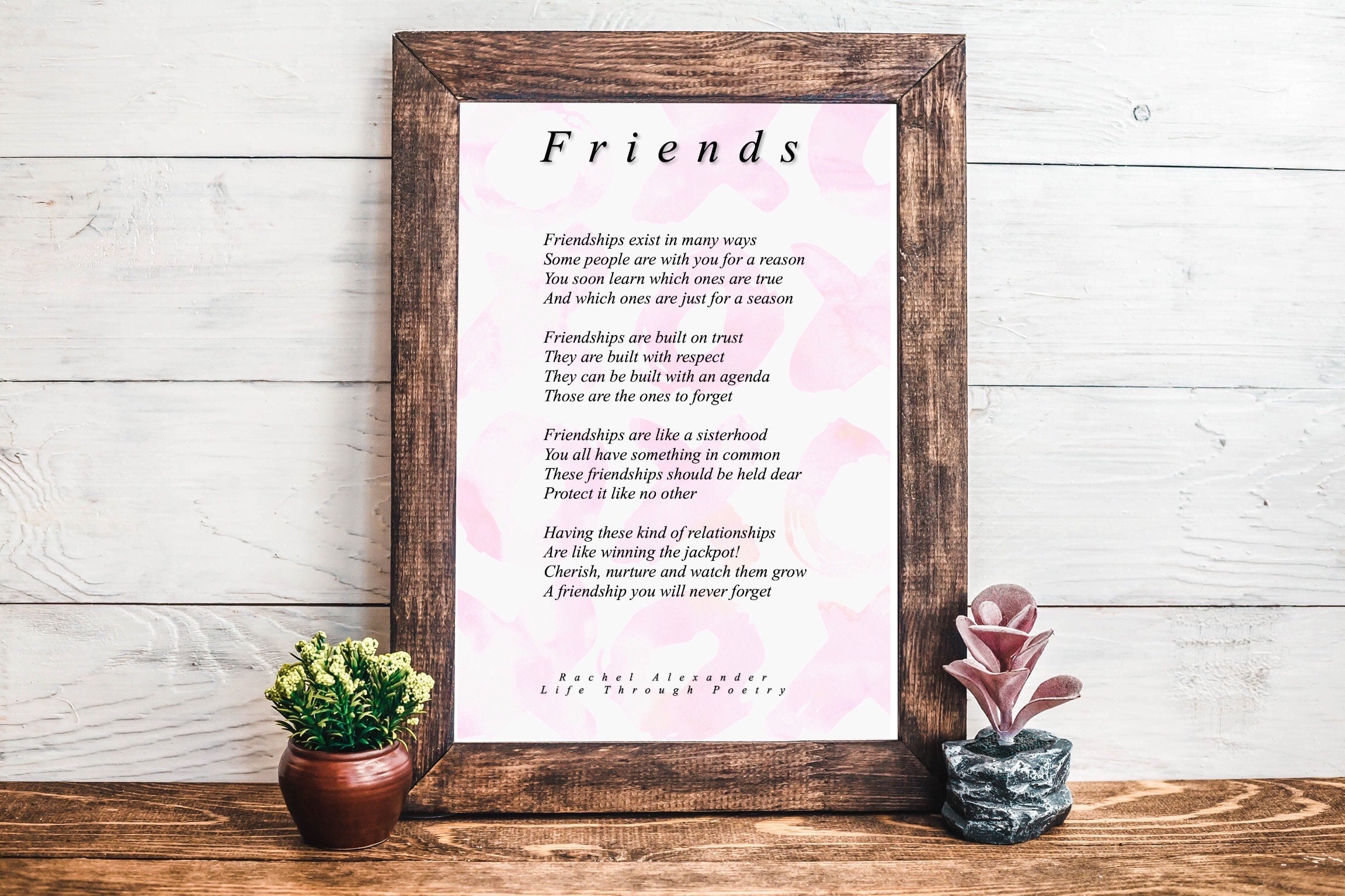Best Friend Gifts, Friends Poem, Wall Decor, Poetry Gift, Gift for Her ...