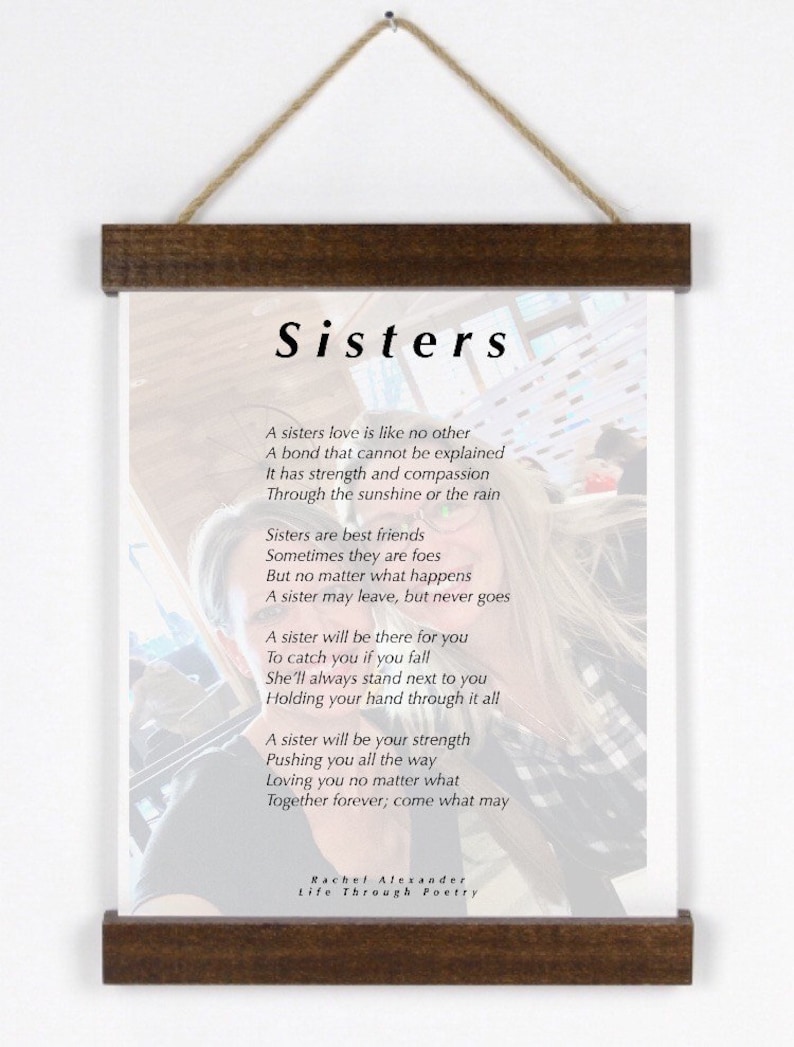 Sisters Poem, Sisters Wall Art, Sisters Gift, Sisters Wall Decor ...