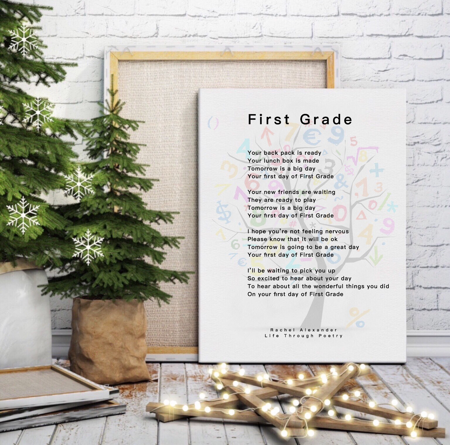 Wall Decor, First Grade Poem, Wall Art, Poetry Gift, Poem Wall Decor ...
