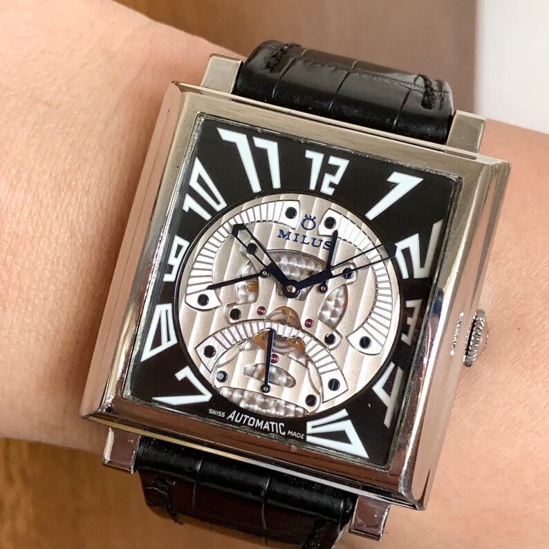 Milus 42mm Herios Triretograde Stainless HERT-SP02 Wristwatch - Etsy