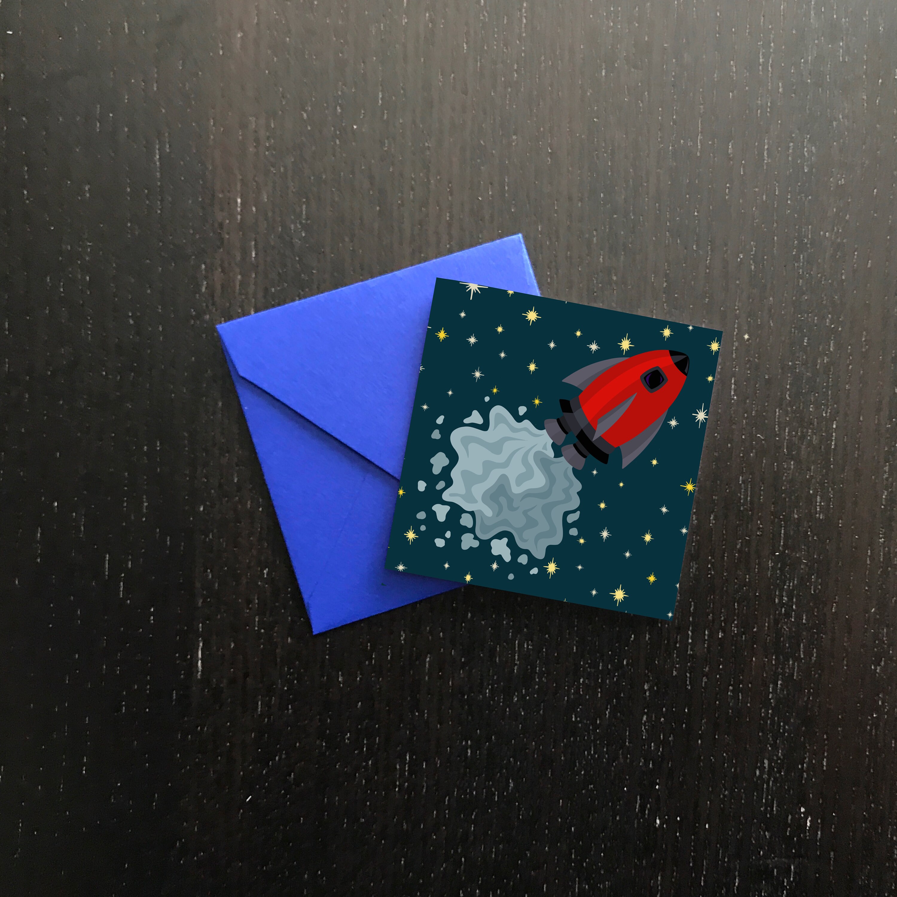 SPACESHIP CARD Adventure Artwork Space Theme Explore - Etsy