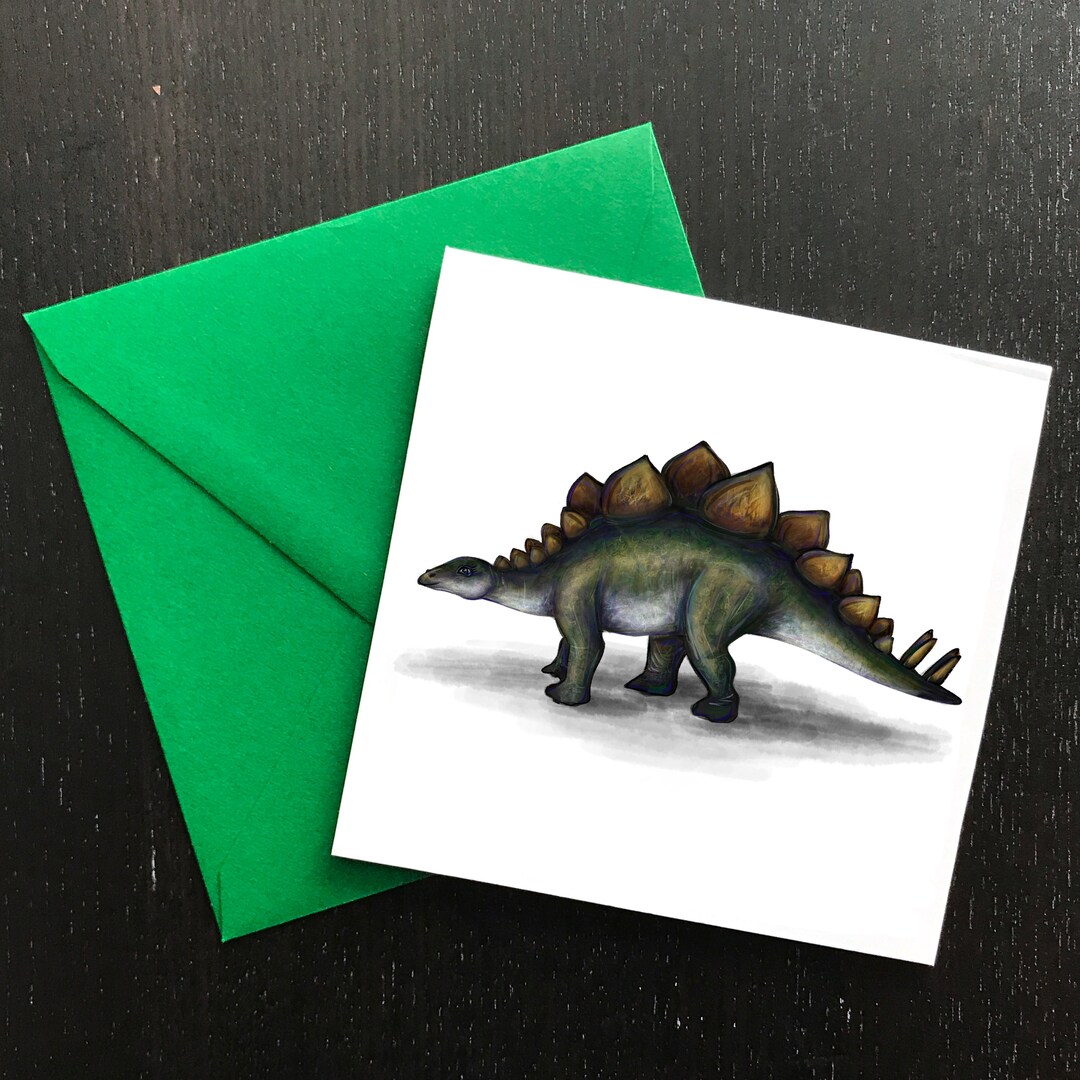 DINOSAUR CARD Prehistoric Artwork Primitive Animal Reptile - Etsy