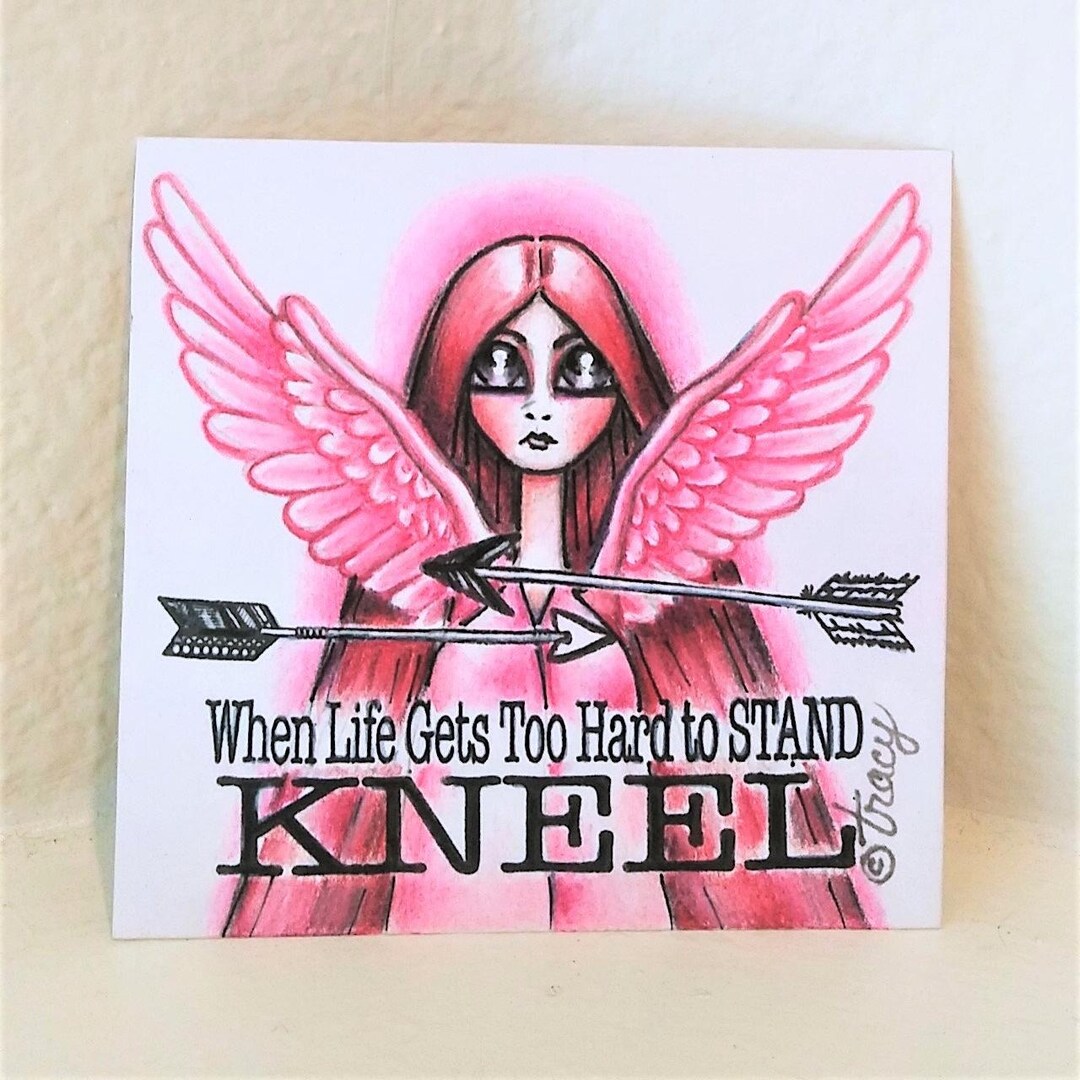 Angel Drawing Color Pencil Marker Pink Inspirational Spiritual Original ...