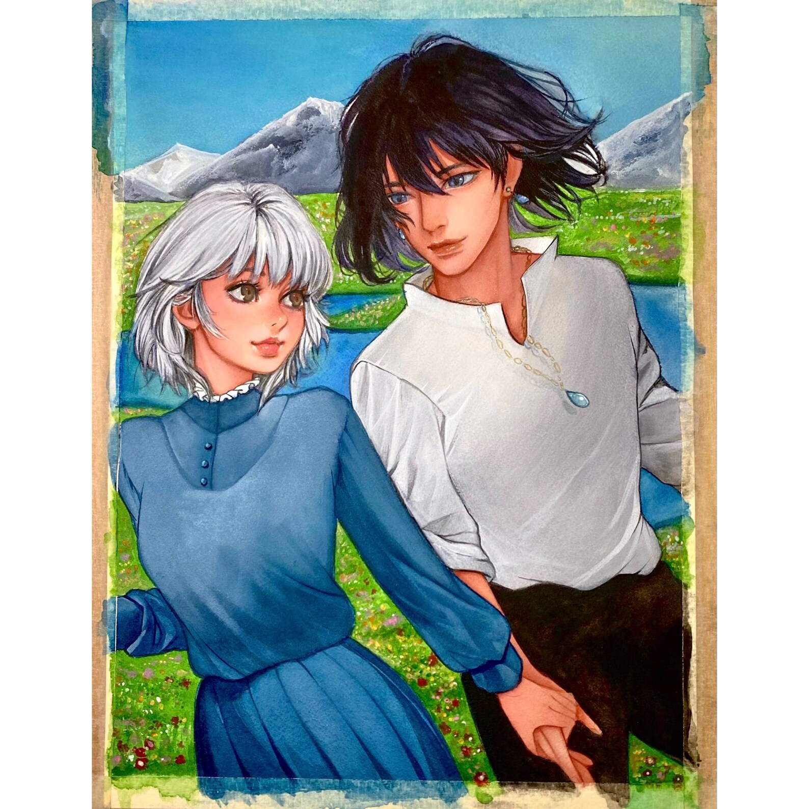 Howl and Sophie Fanart - Watercolor Painting - Etsy