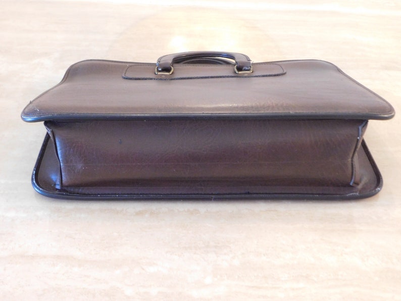 Gift for Grad-antique Leather Briefcase-brown-oversized-sturdy Top ...