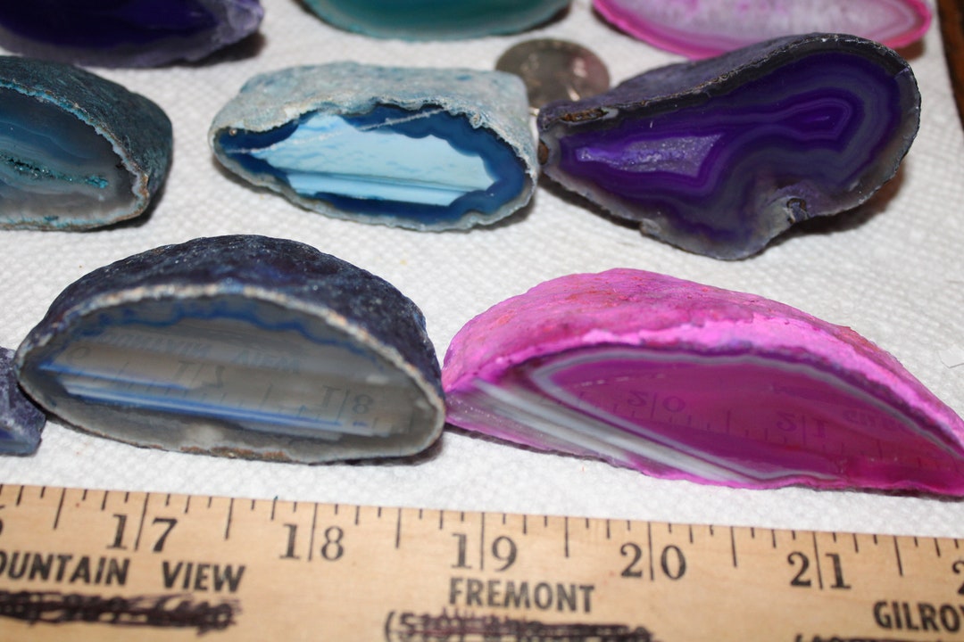 Agate 1 Pound Lb Polished Agate Nodule Geodes Dyed. About 7 Agates per ...