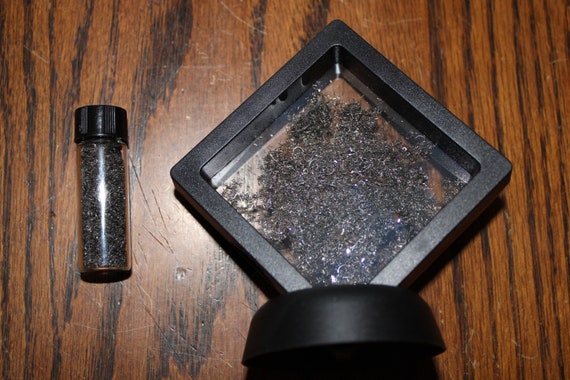 Meteorite Dust Floating Frame With Stand and Glass Vial of - Etsy